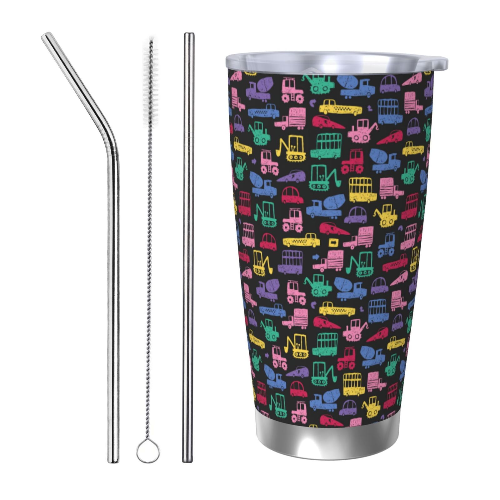 Gaeub Colorful Excavator Print 20-Ounce Stainless Steel Car Cup ...
