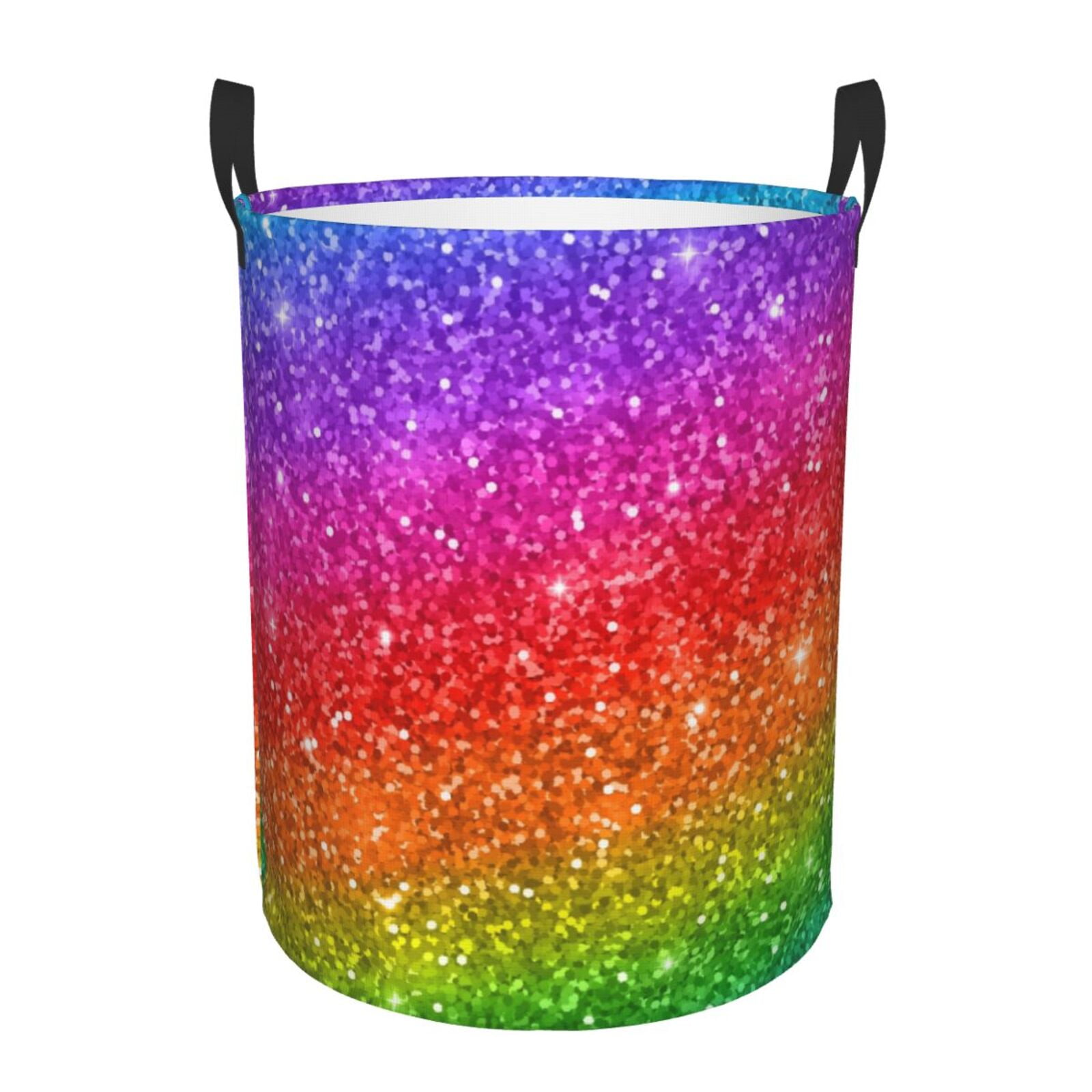 Gaeub Colorful Glitter Dirty Clothes Storage Basket, Toy Storage Bin ...