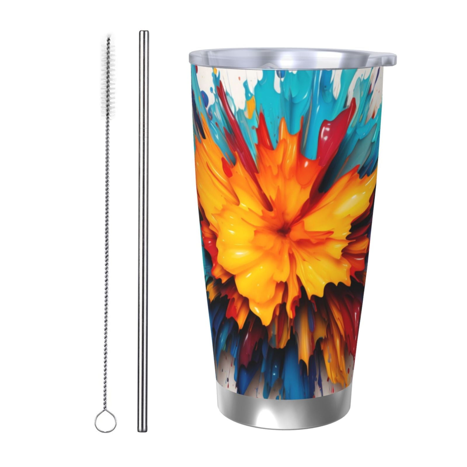 Gaeub Colorful Paint Print Print 20-Ounce Stainless Steel Car Cup ...