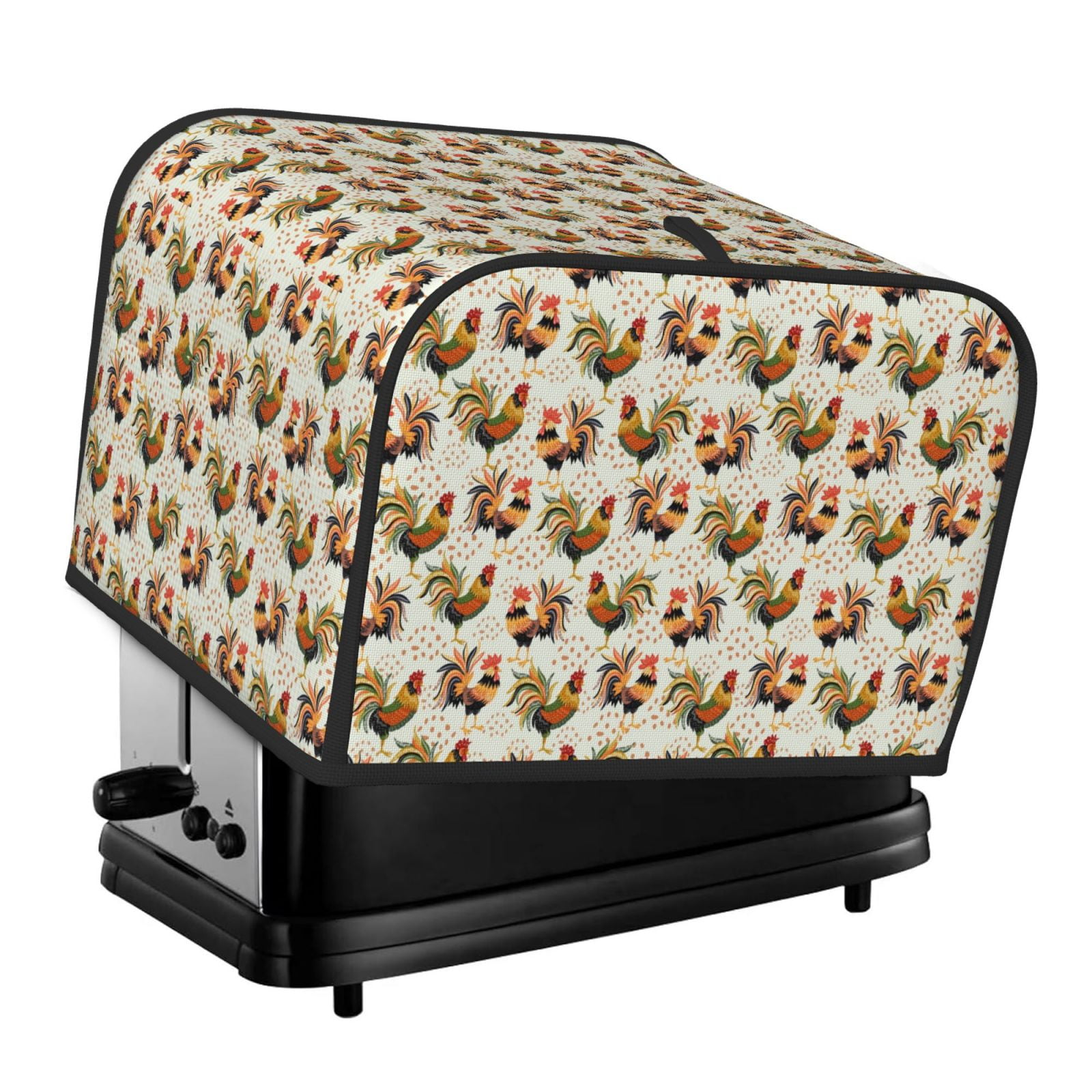 Gaeub Colorful Roosters Print 4 Slice Toaster Cover,Bread Machine Cover ...