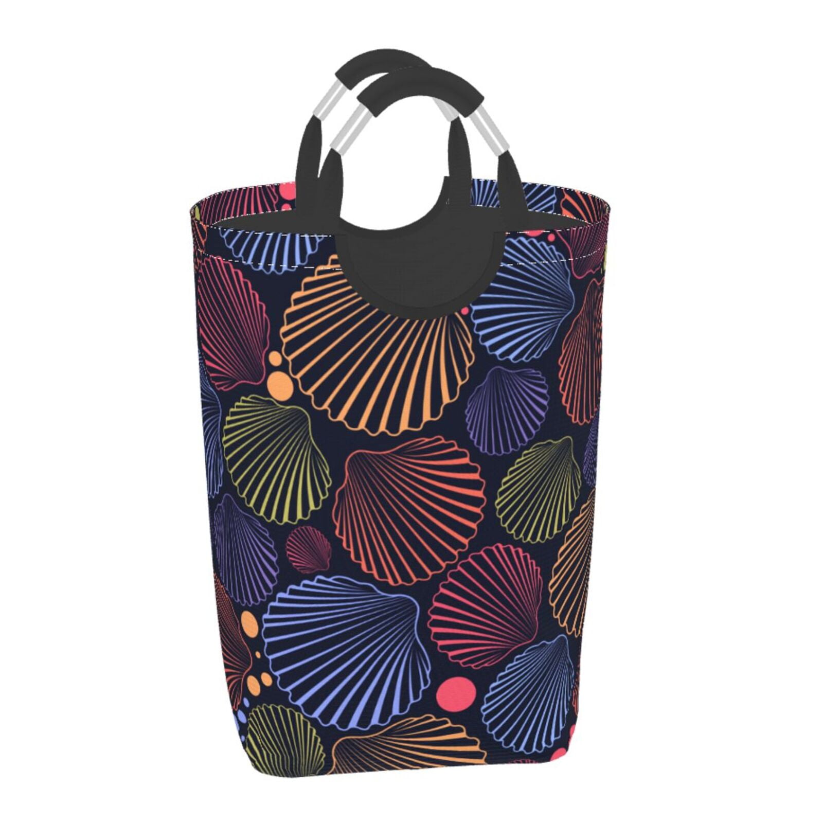 Gaeub Colorful Shells Print 50L Large Laundry Hampers with Handles ...