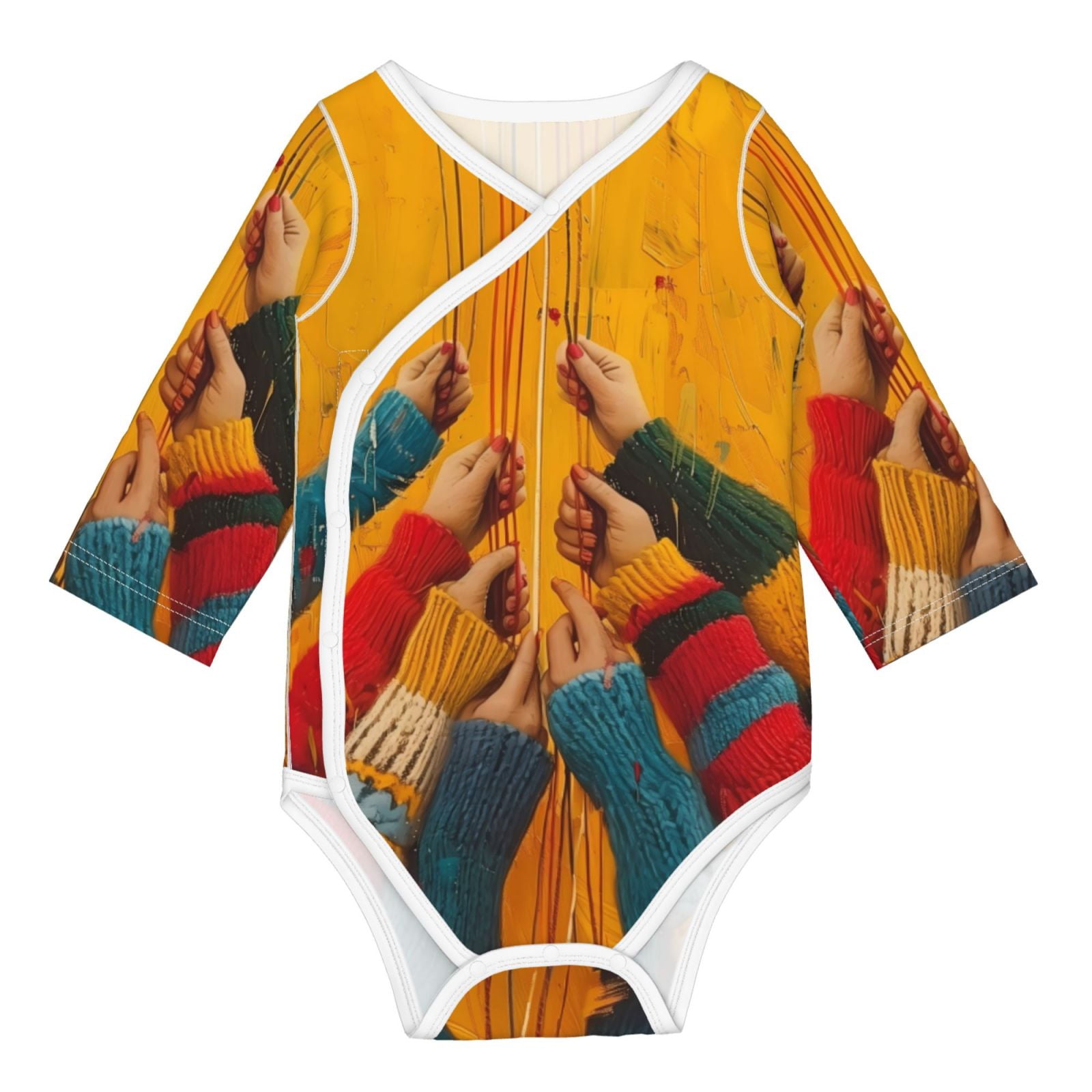 Gaeub Colorful Sweaters And Strings Unisex Babies' Long-Sleeve Bodysuit ...