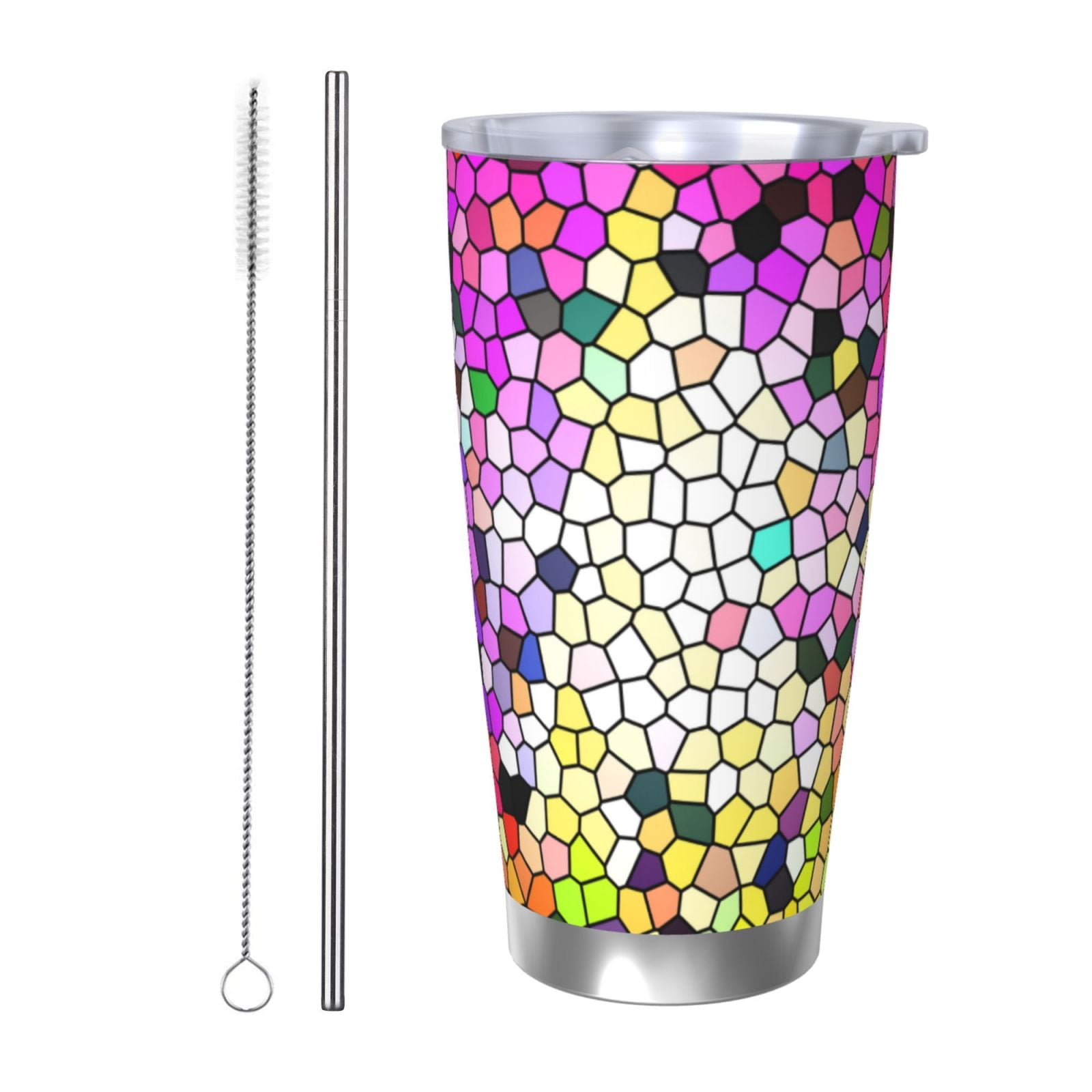 Gaeub Colorful Tie Dye Stained Glass 3 Print 20-Ounce Stainless Steel ...