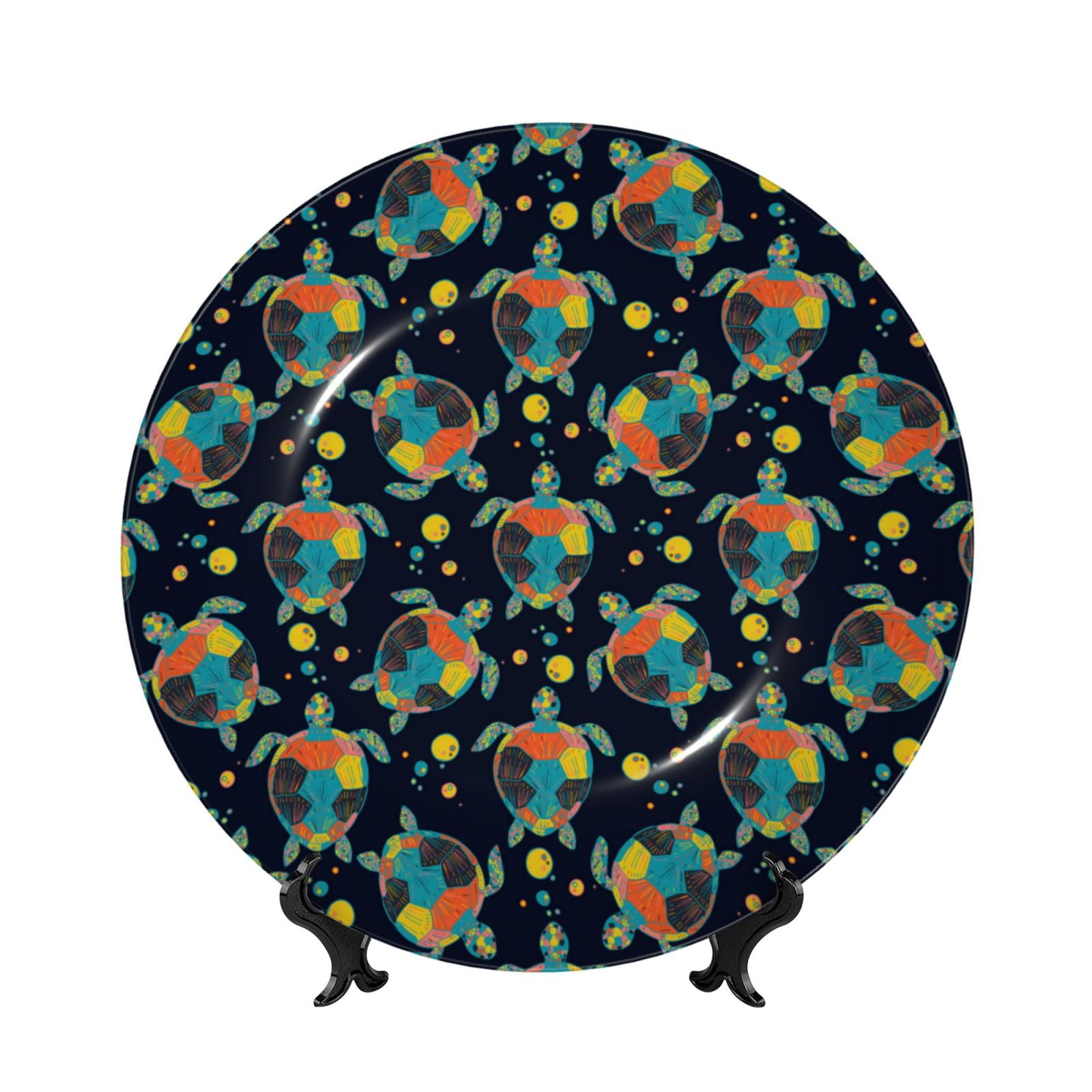 Gaeub Colorful Turtles Print Ceramic Plate,Dinner Plates,Bone China ...
