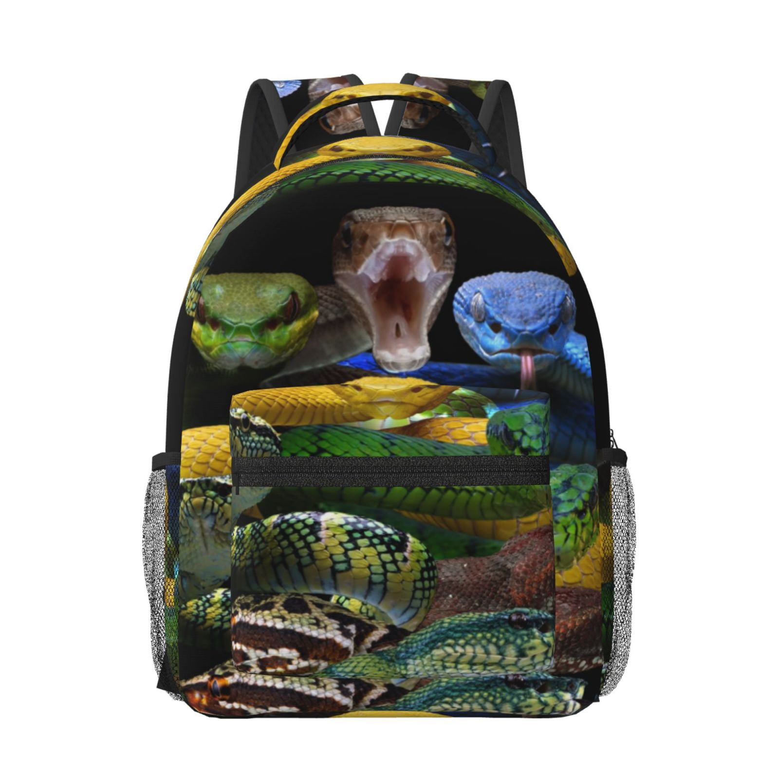 Gaeub Colorful Viper Snake Durable Canvas Backpack Rucksack Vintage ...