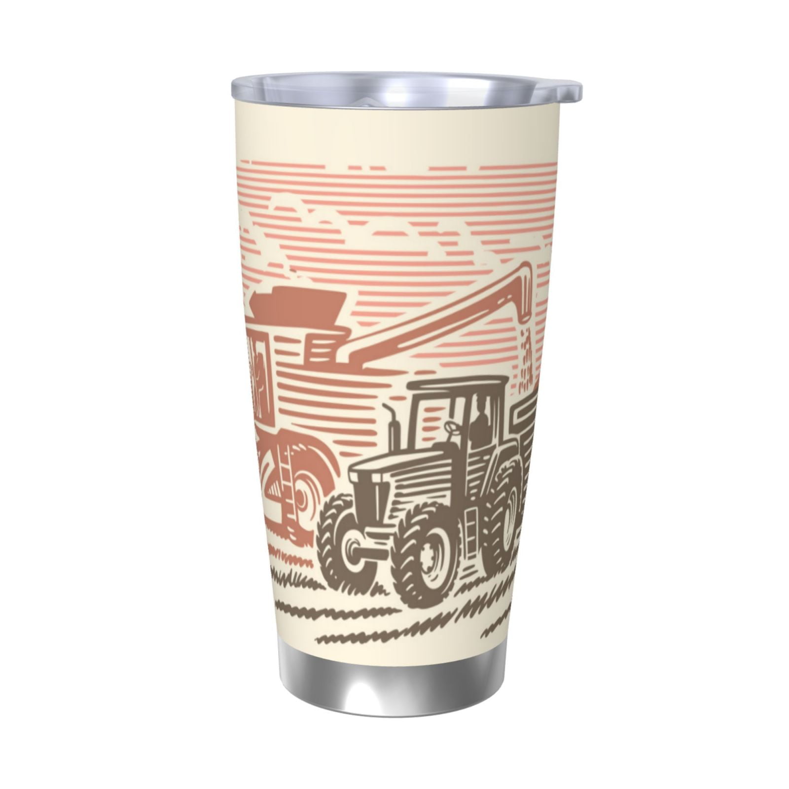 Gaeub Combine harvester working with tractor Print 20-Ounce Stainless ...