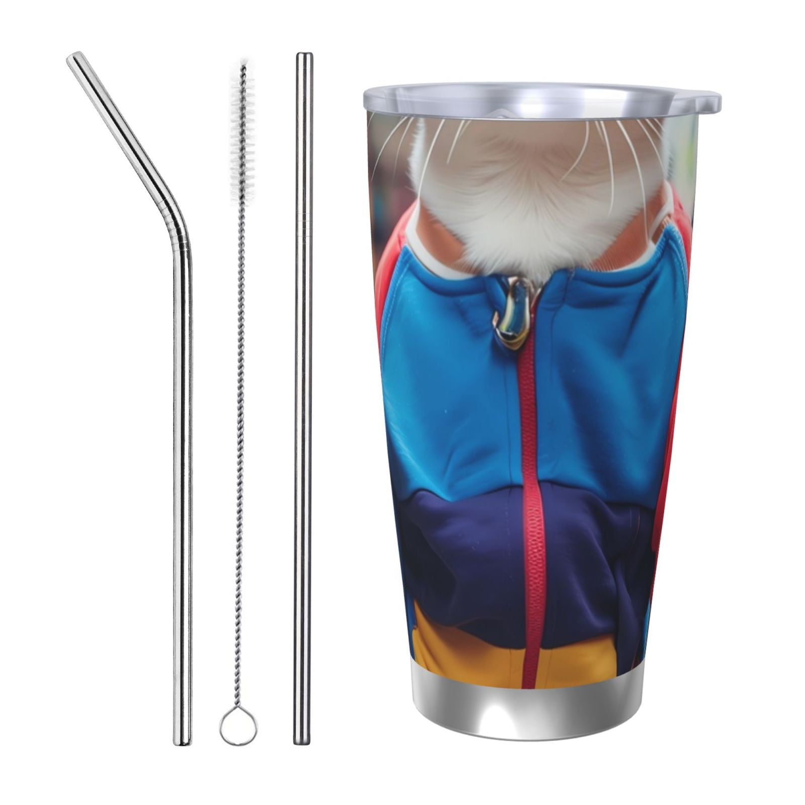 Gaeub Cool Cat In Sunglasses Print 20-Ounce Stainless Steel Car Cup ...
