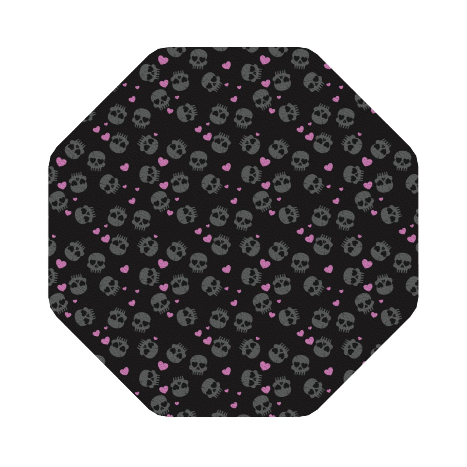 Gaeub Cool Skull Love Print 6 Pcs Leather Coasters for Drinks ,Drink ...