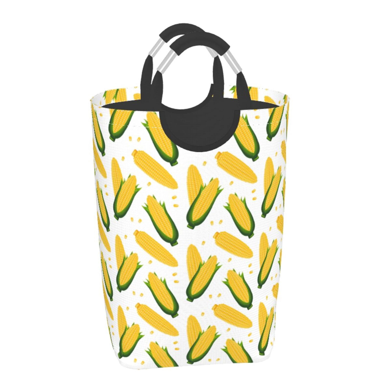 Gaeub Corn On The Cob Print 50L Large Laundry Hampers with Handles ...