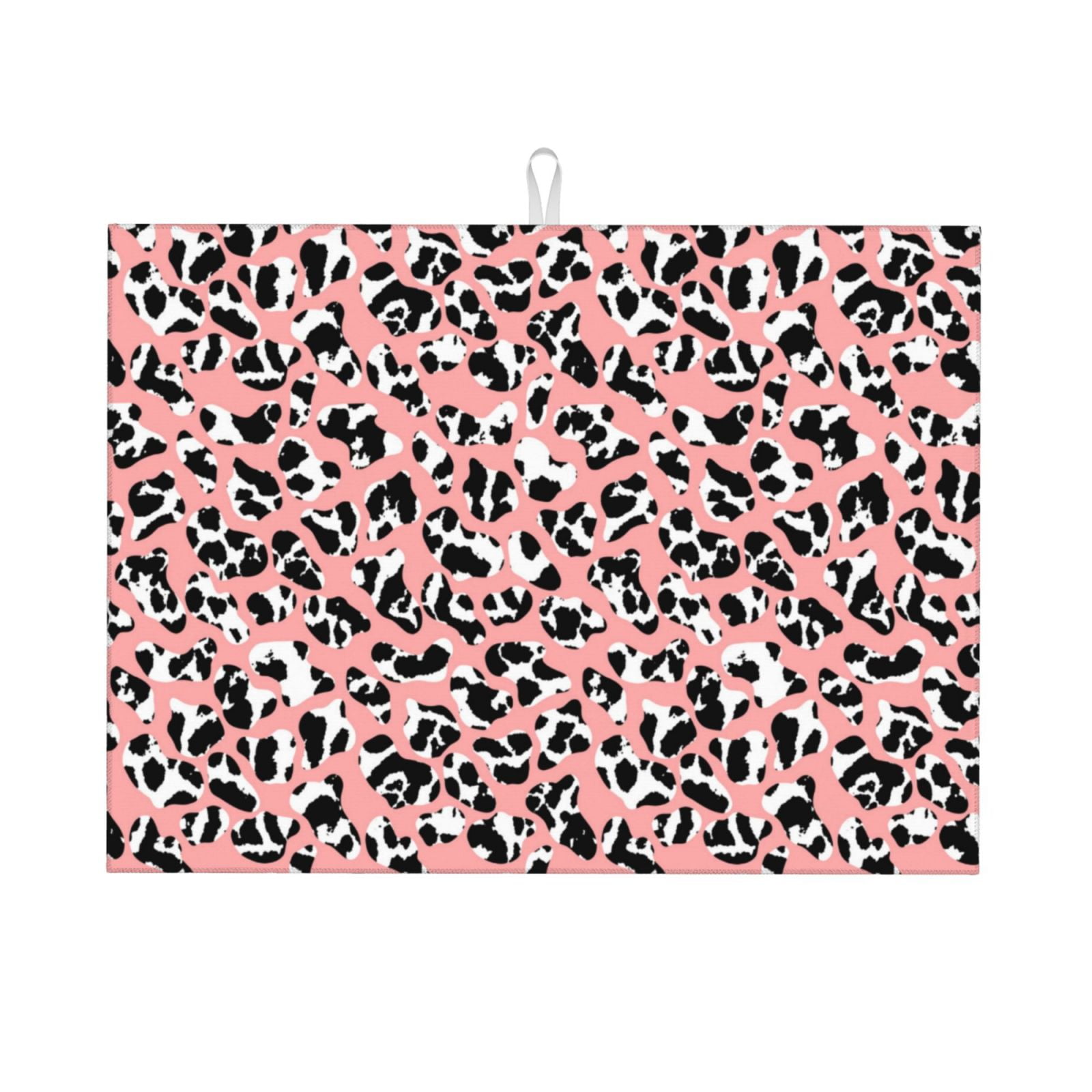 Gaeub Cow Animal Skin Print Dish Drying Mats For Kitchen Counter ...