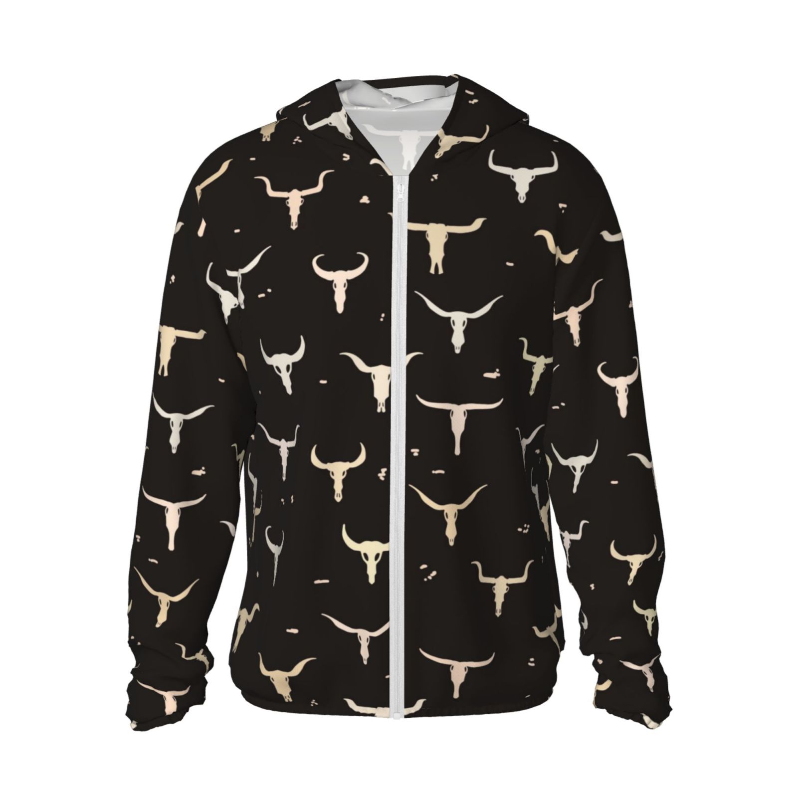 Gaeub Cow Skulls Men's and Women's UPF 50+ Long-Sleeved Sun Protection ...