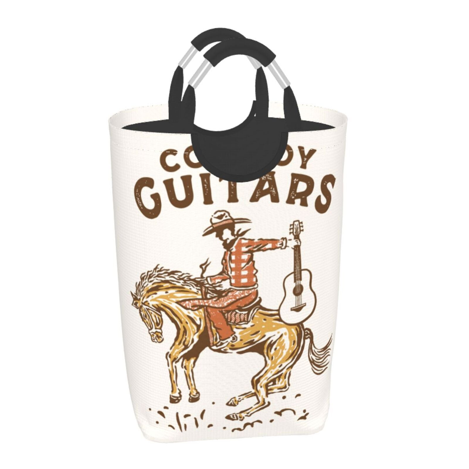 Gaeub Cowboy Rodeo Guitar Print 50L Large Laundry Hampers with Handles ...
