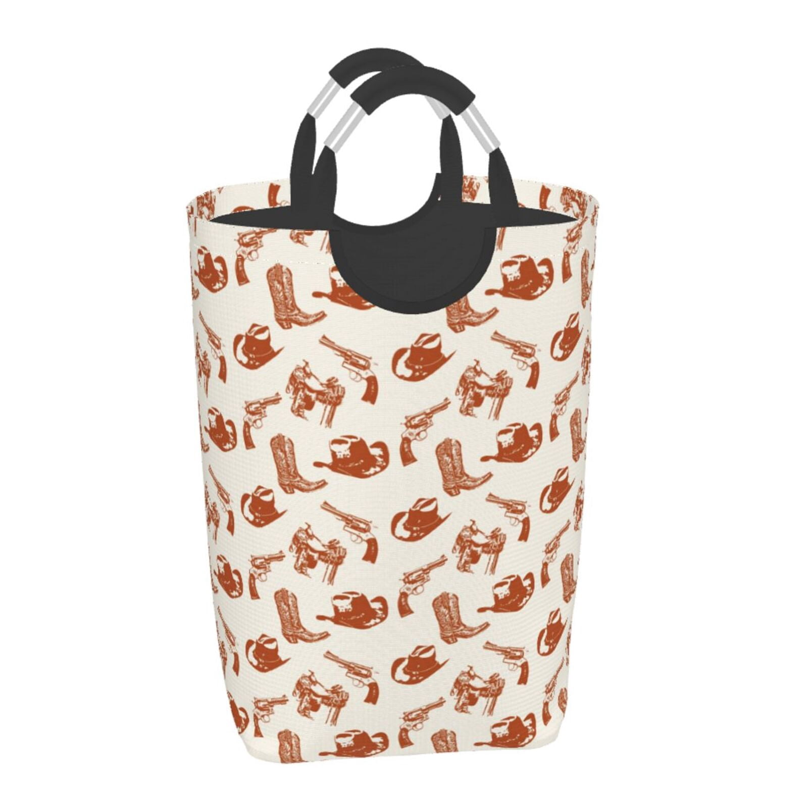 Gaeub Cowboy Western Print 50L Large Laundry Hampers with Handles ...