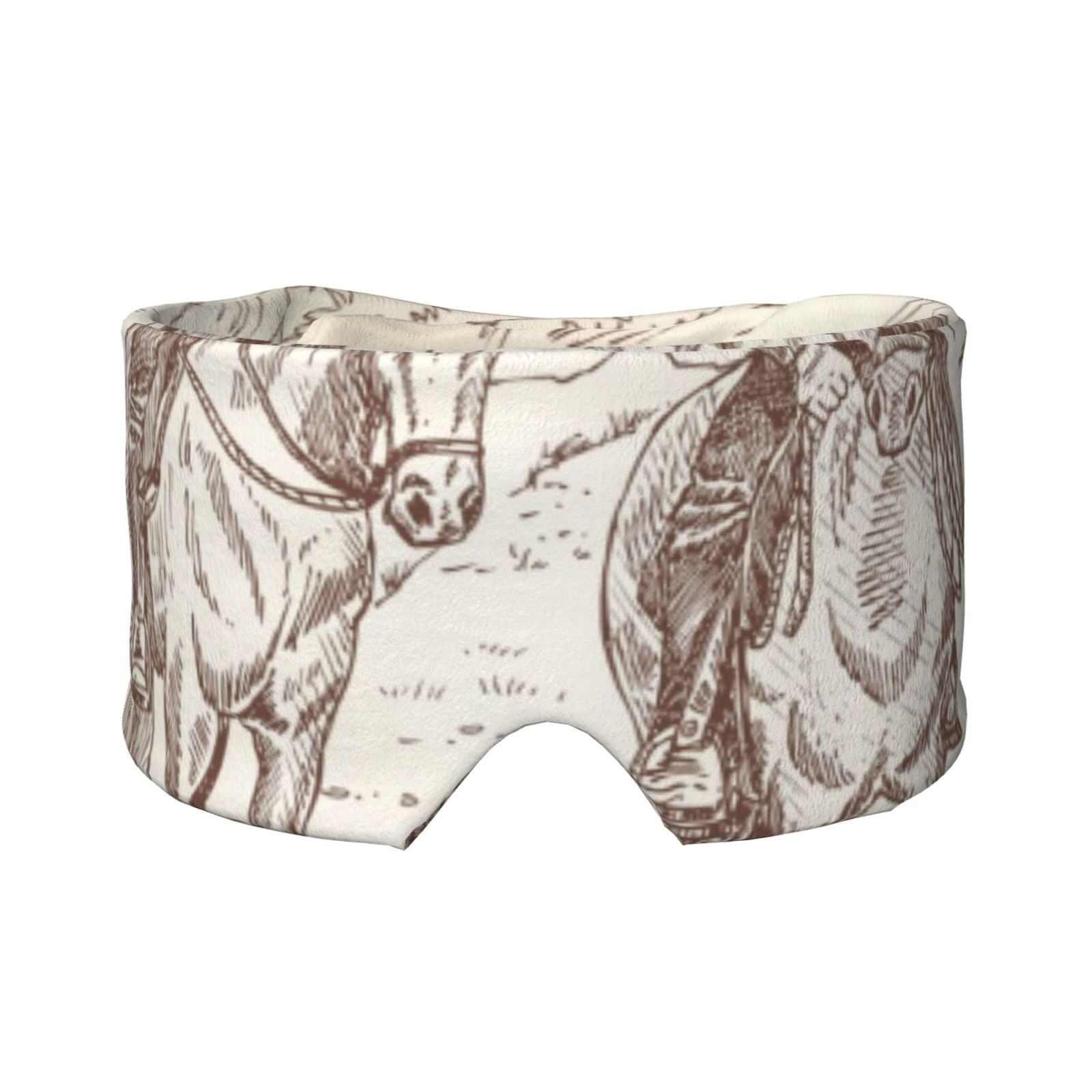 Gaeub Cowboys Riding Horses In Desert Printed Sleep Mask for Men Women ...