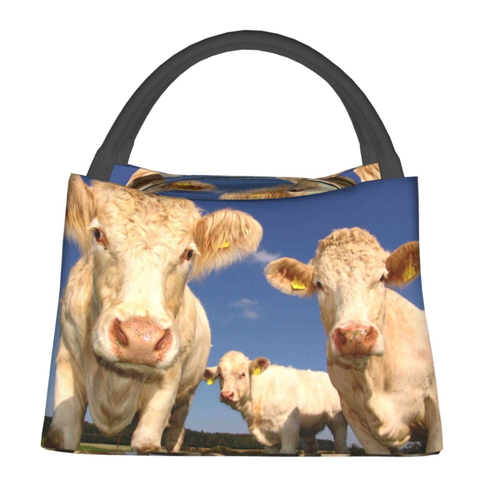 Gaeub Cows Cattles Collapsible Cooler Bag Insulated,Leakproof Food Bag ...