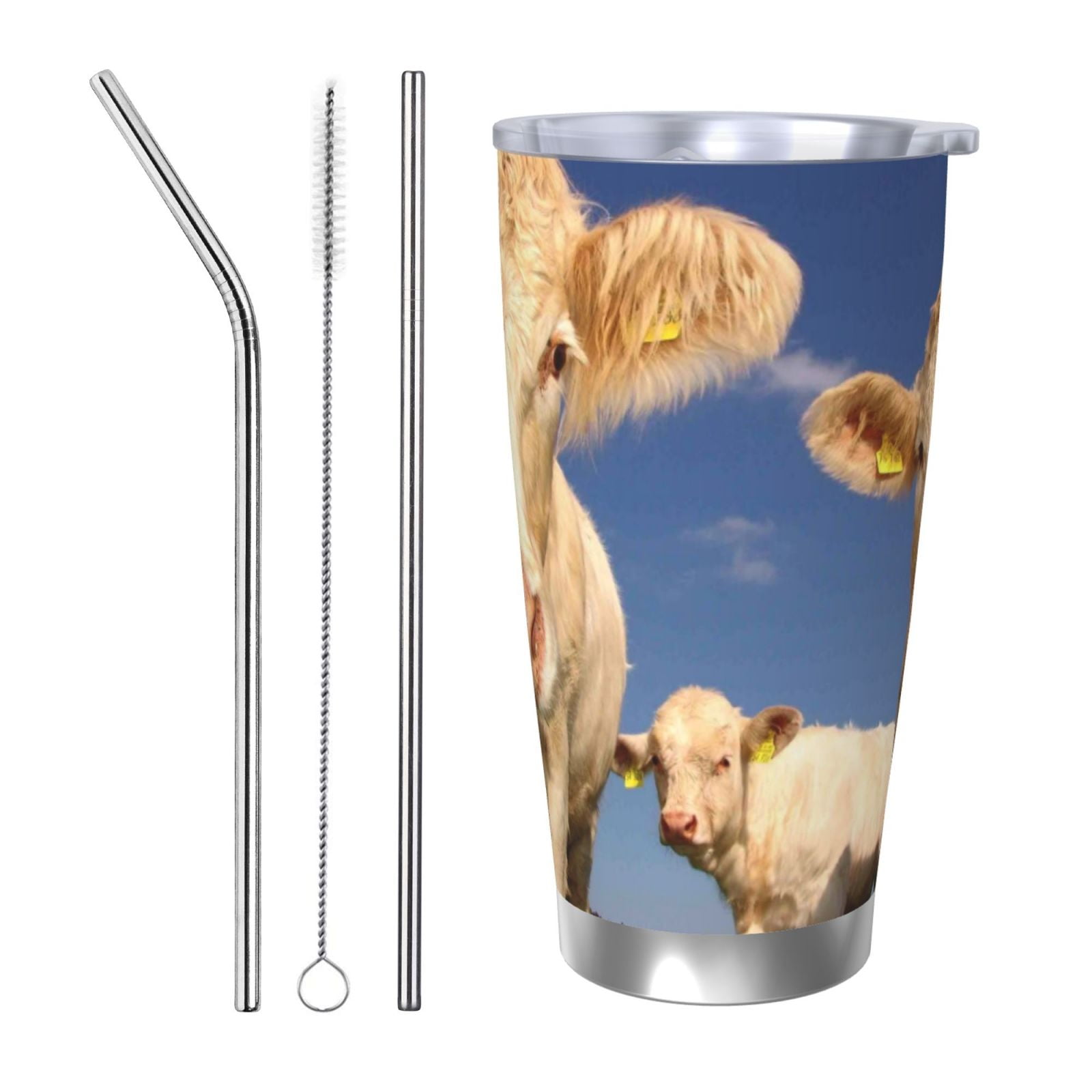 Gaeub Cows Cattles Print 20-Ounce Stainless Steel Car Cup,Tumblers Cups ...