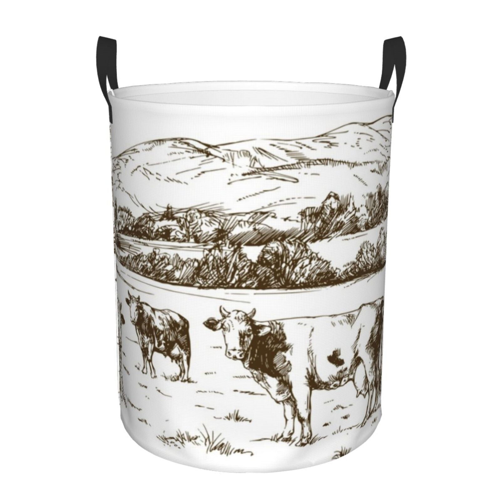 Gaeub Cows Grazing On The Meadow 2 Dirty Clothes Storage Basket, Toy ...