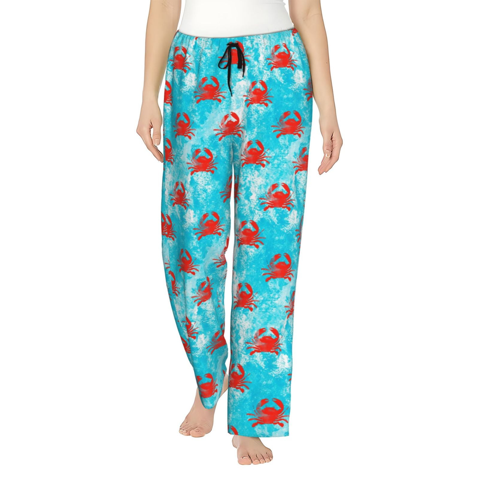 Gaeub Crab Swims In The Ocean Soft Pajama Pants for Women, Wide Leg ...