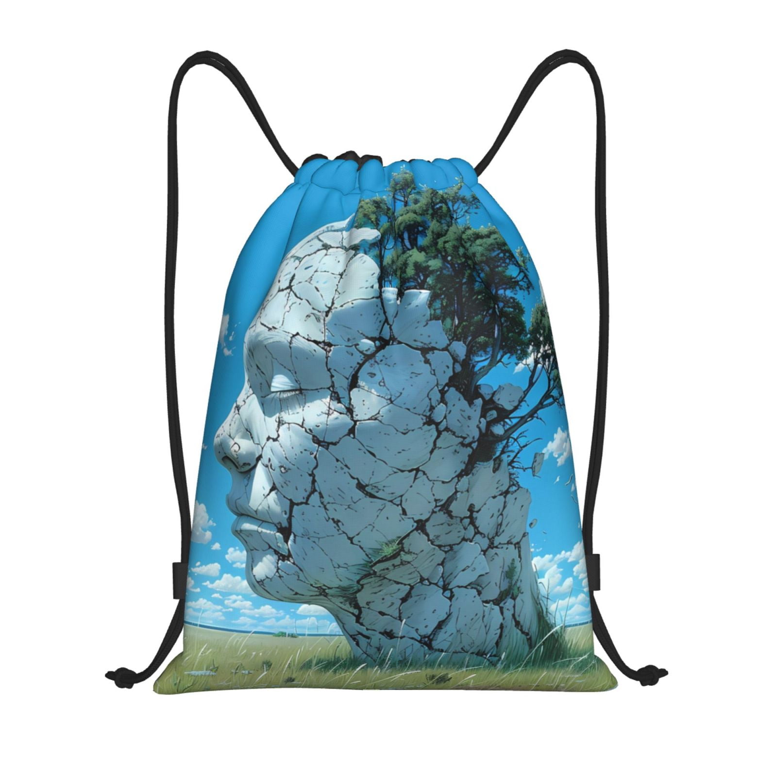Gaeub Cracked Earth Head Tree Drawstring Backpack Bag Sport Gym ...