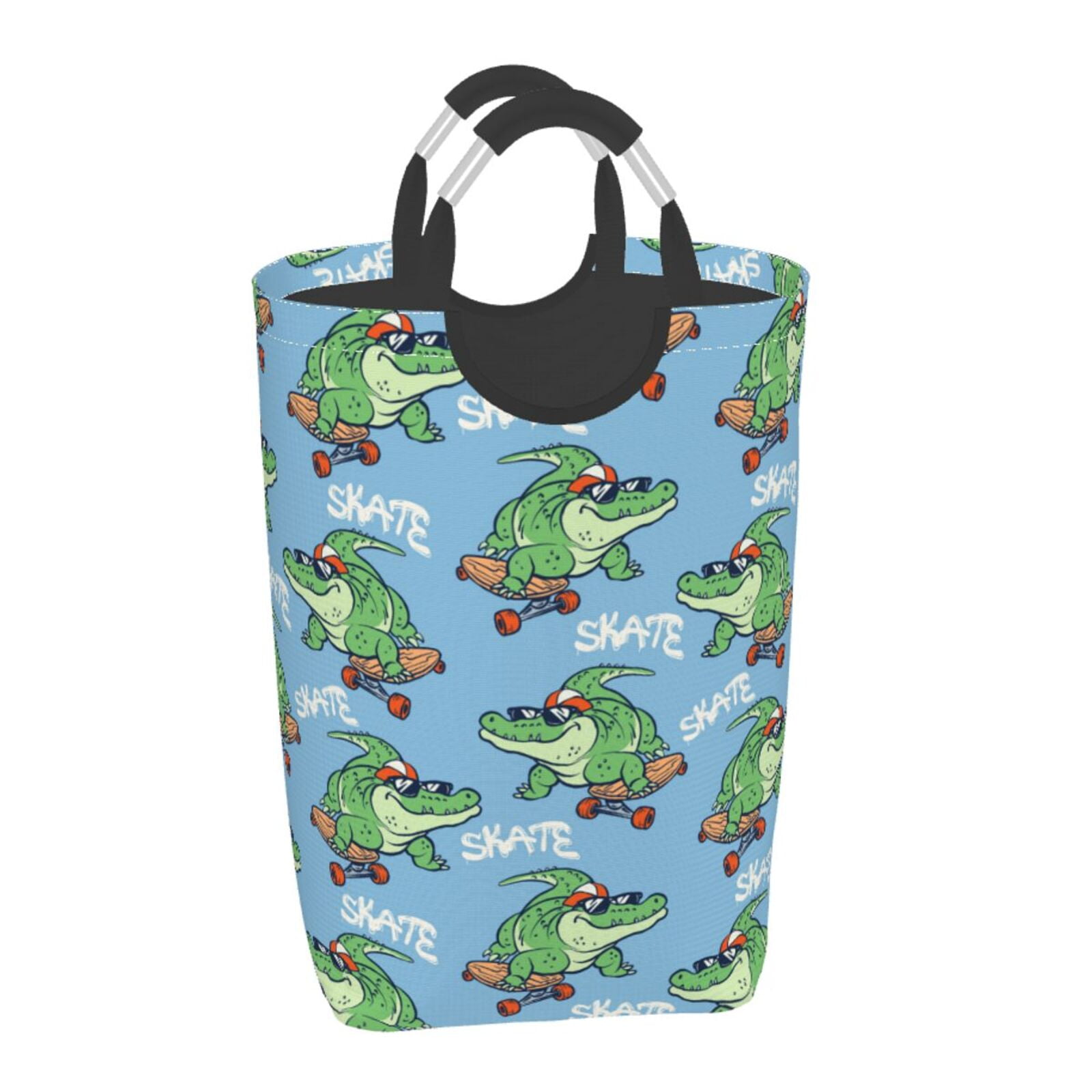 Gaeub Crocodile Riding Skateboard Print 50L Large Laundry Hampers with ...