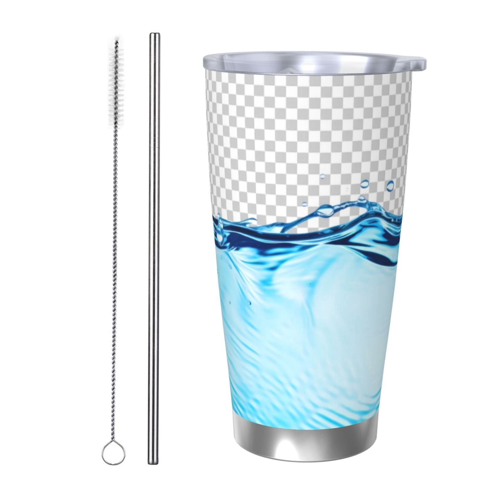 Gaeub Crystal Clear Water Splash Print 20-Ounce Stainless Steel Car Cup ...