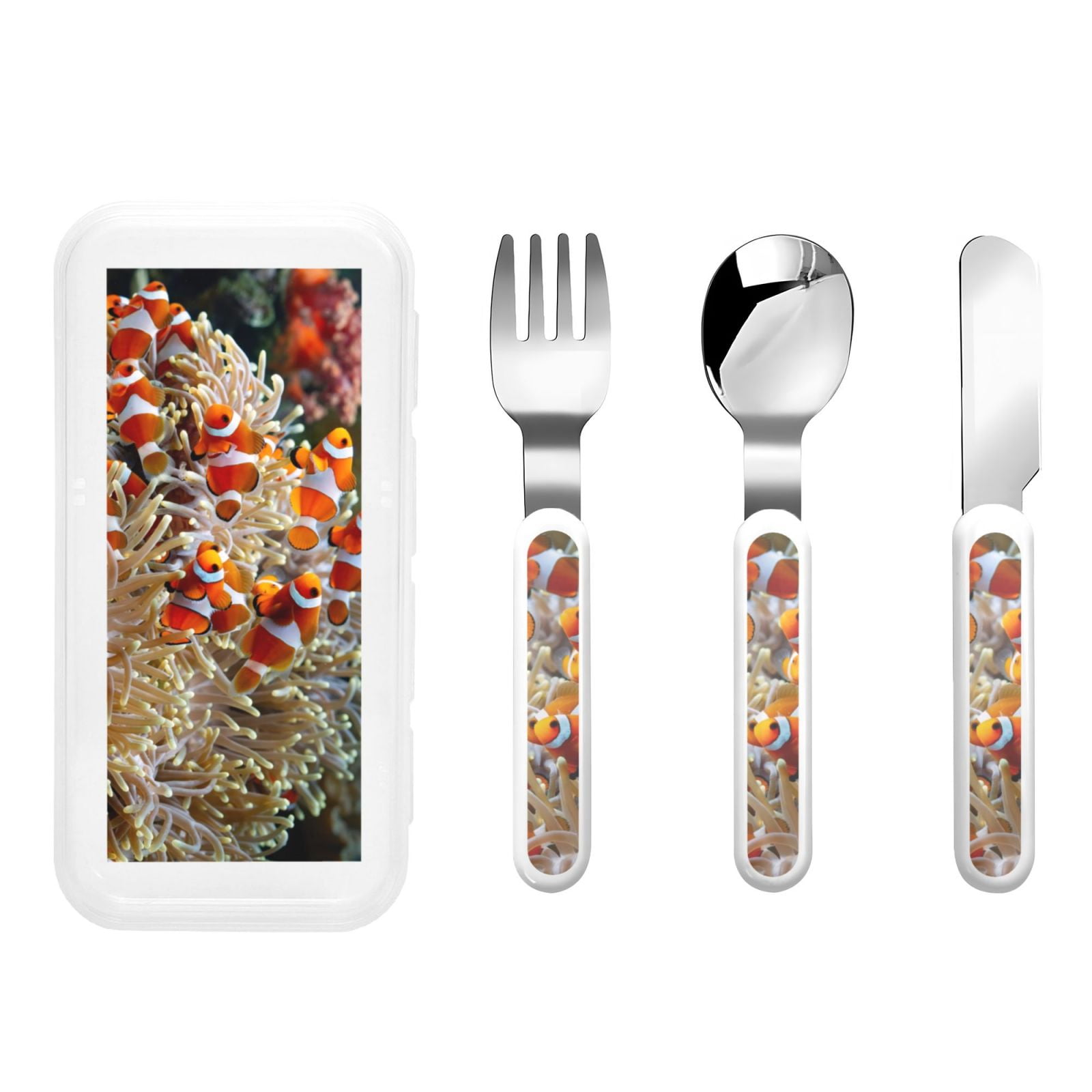 Gaeub Cute Anemone Fish Print 3-Piece Children Knife Spoon Fork Set ...
