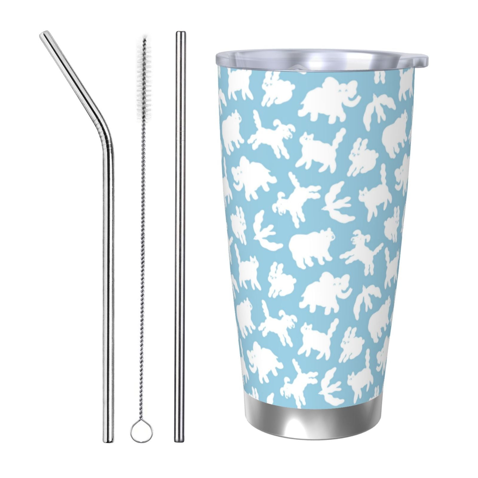 Gaeub Cute Animals Print 20-Ounce Stainless Steel Car Cup,Tumblers Cups ...