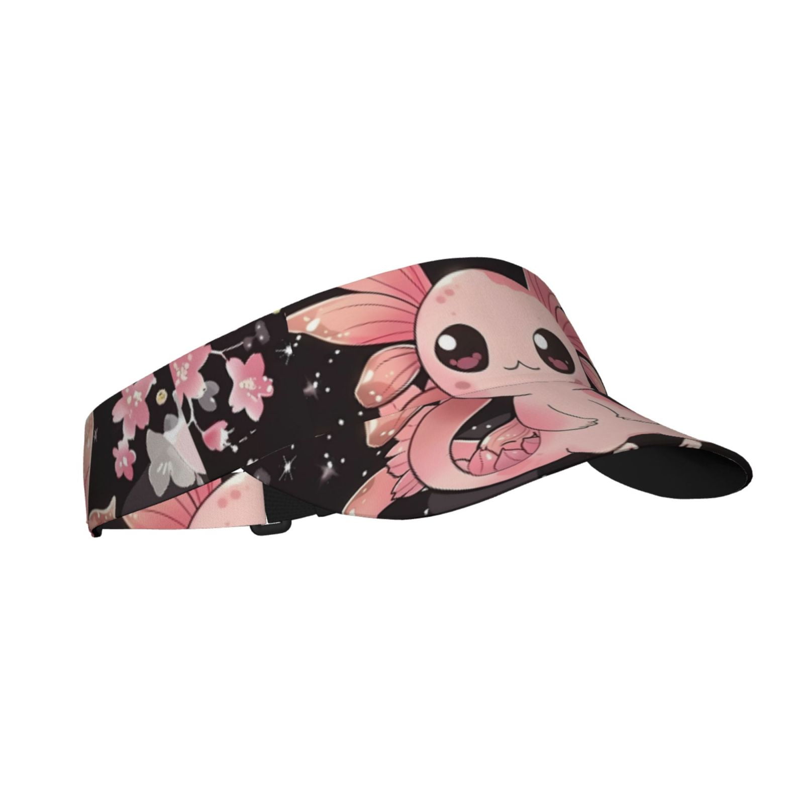 Gaeub Cute Axolotl Sakura Blossoms B Printed Sport Sun Visor Hats ...