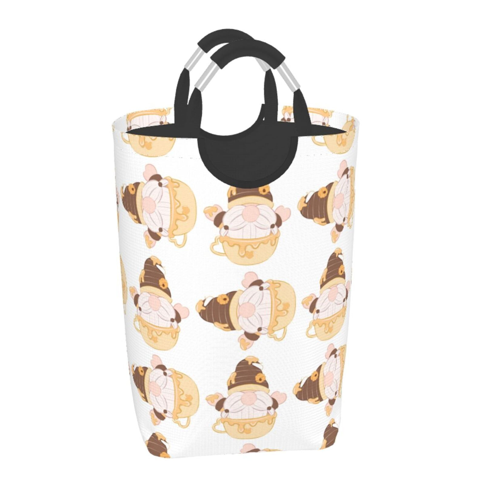 Gaeub Cute Bee Gnome Print 50L Large Laundry Hampers with Handles ...