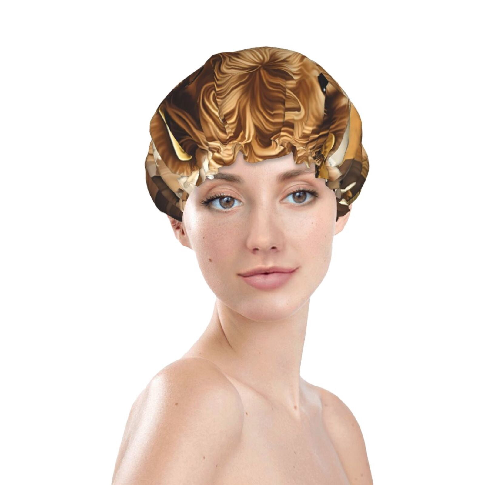 Gaeub Cute Calf Butterflies A Shower Caps for Women Men,Double ...