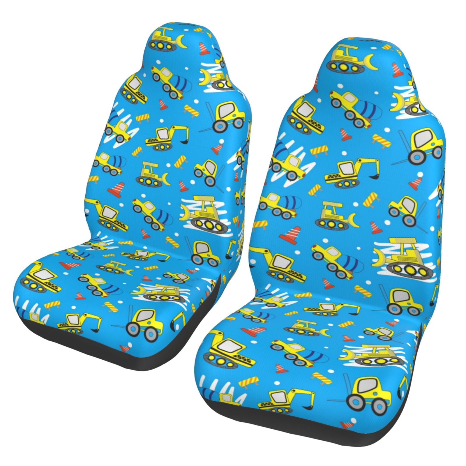 Gaeub Cute Car Cartoon 2Pack Full Set Car Seat Covers with Soft Padding ...