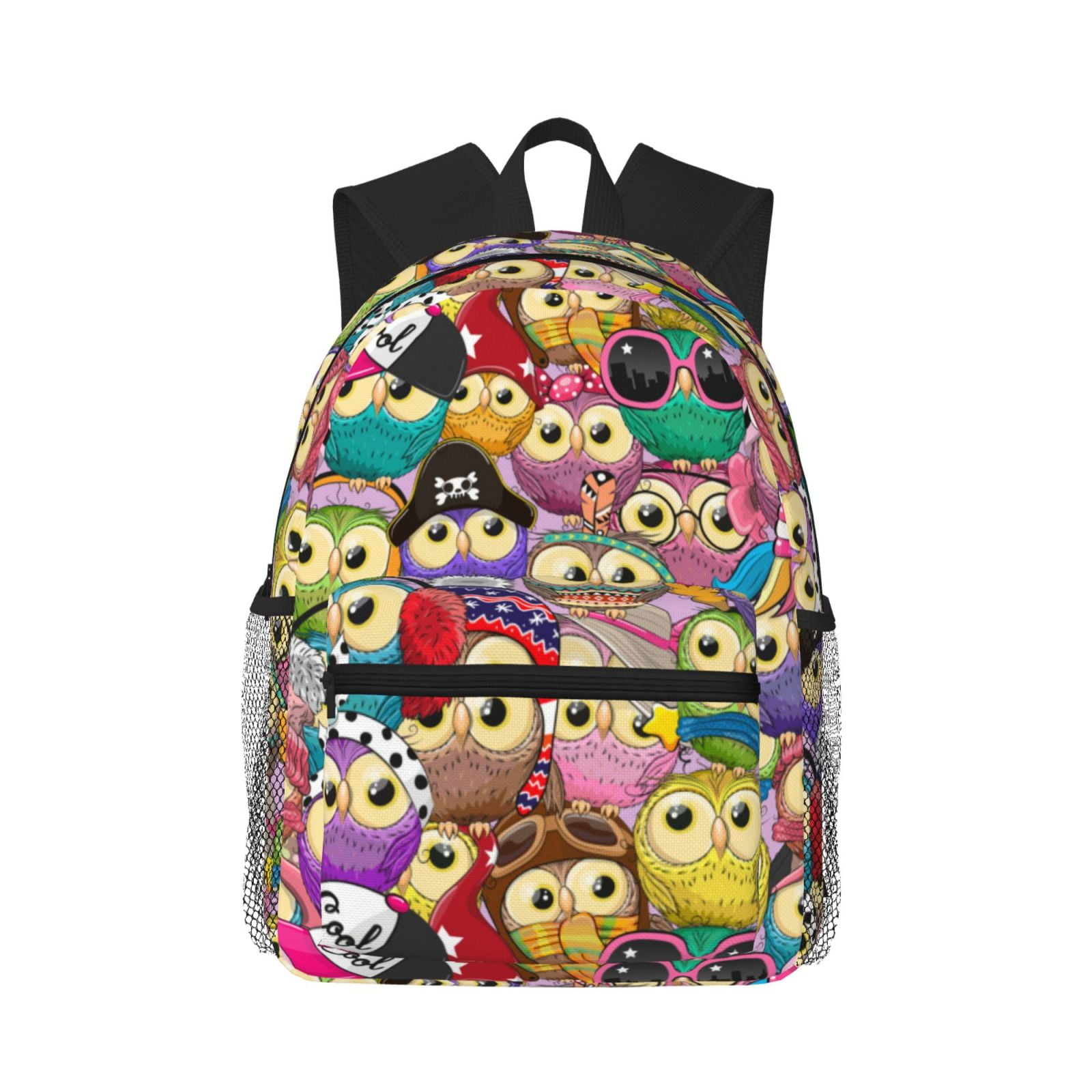 Gaeub Cute Cartoon Owls School Backpack Waterproof Bookbag for Men ...