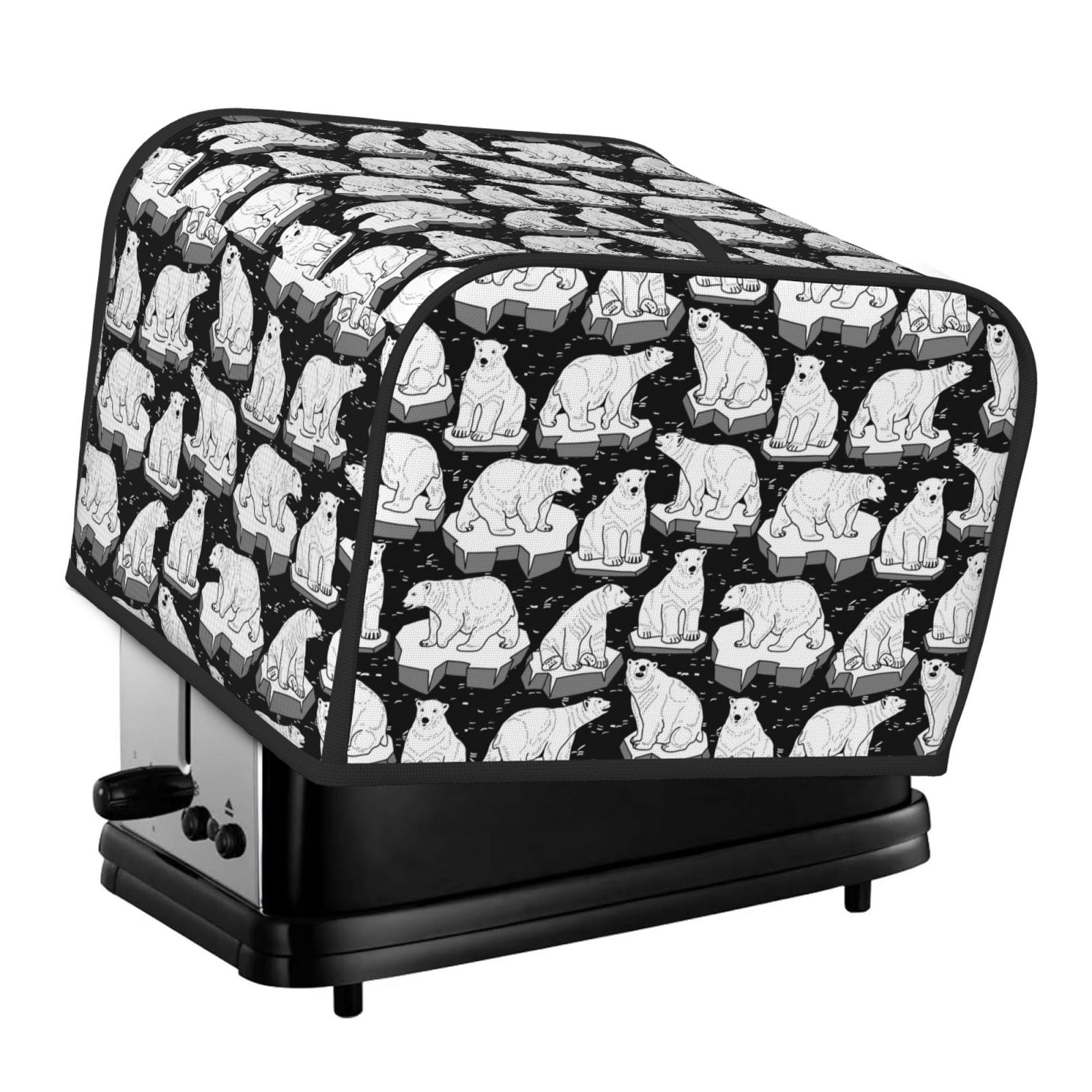 Gaeub Cute Cartoon Polar Bear Print 4 Slice Toaster Cover,Bread Machine ...
