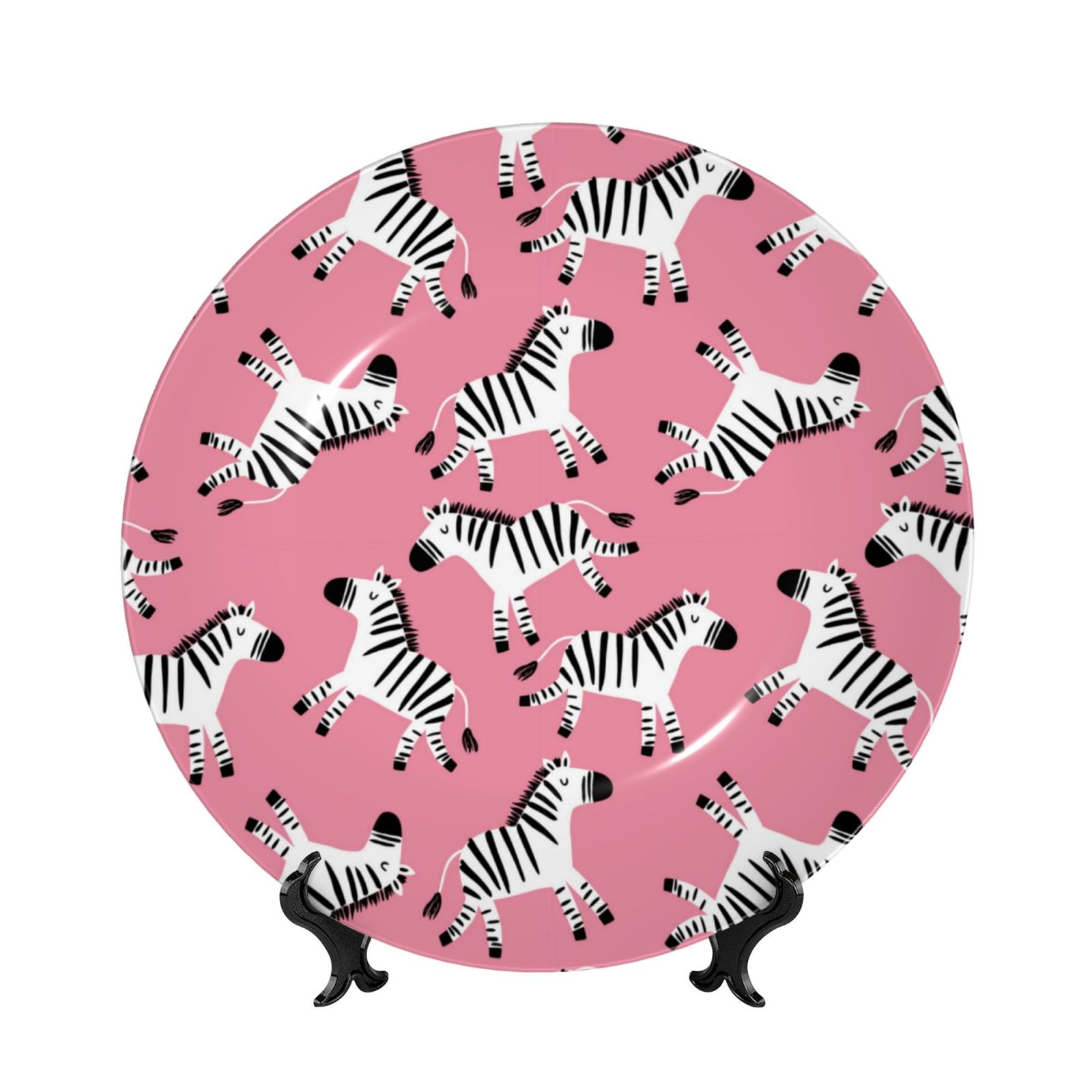 Gaeub Cute Cartoon Zebra Print Ceramic Plate,Dinner Plates,Bone China ...
