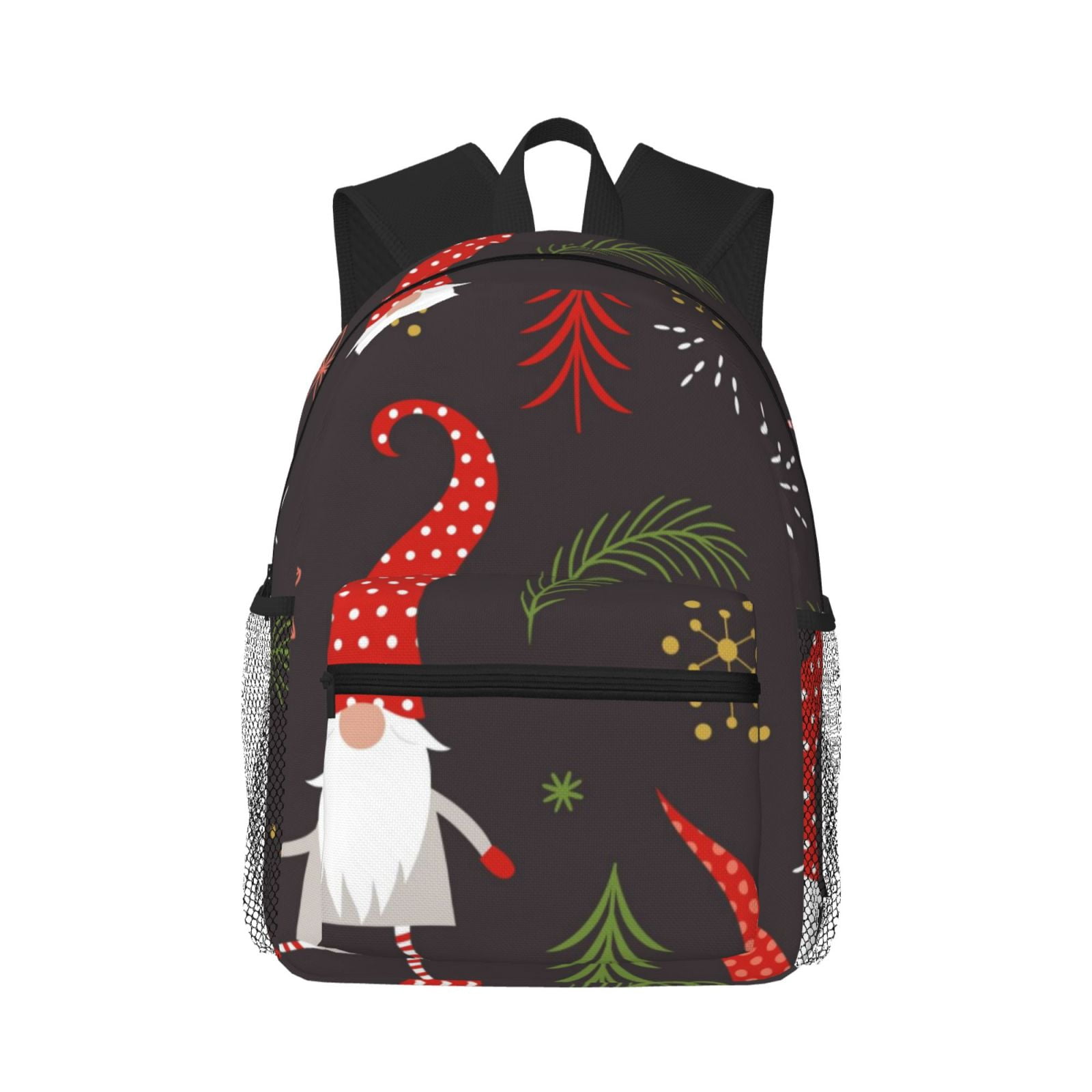 Gaeub Cute Christmas Gnomes School Backpack Waterproof Bookbag for Men ...