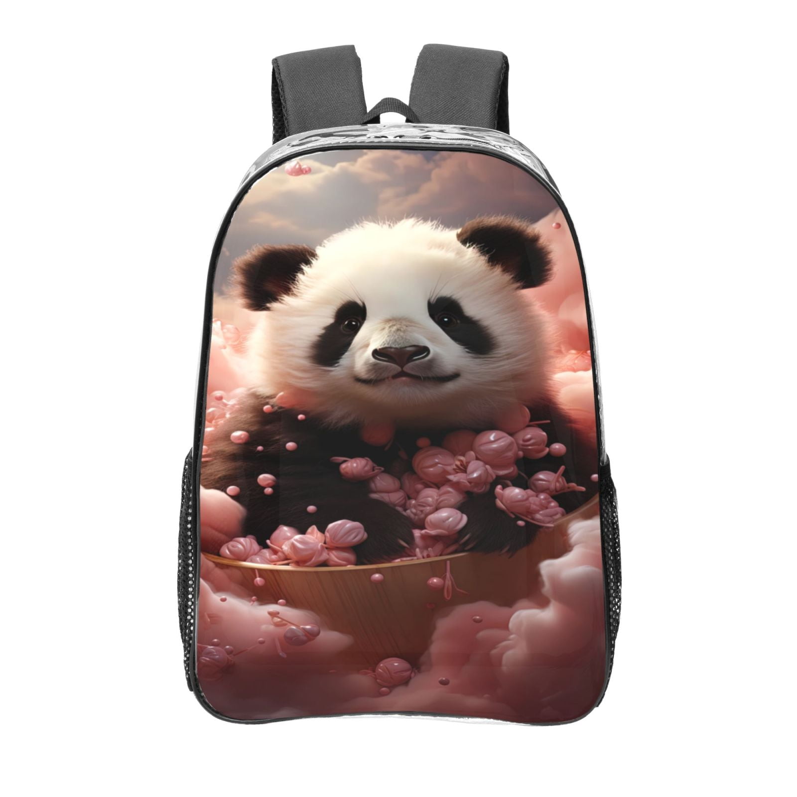 Gaeub Cute Cloud Panda Print Clear Backpack ,Clear Transparent Backpack ...