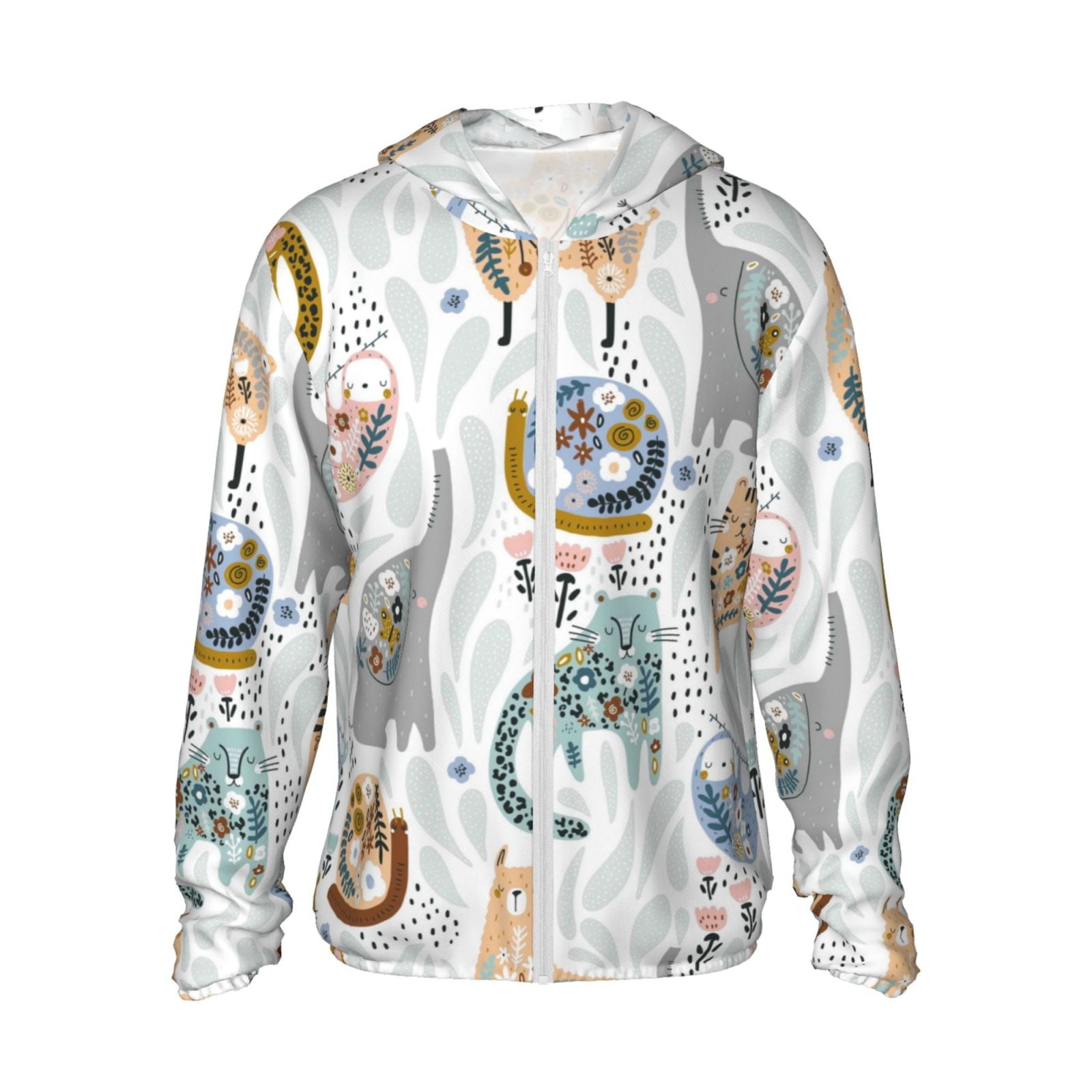Gaeub Cute Colorful Animal Men's and Women's UPF 50+ Long-Sleeved Sun ...