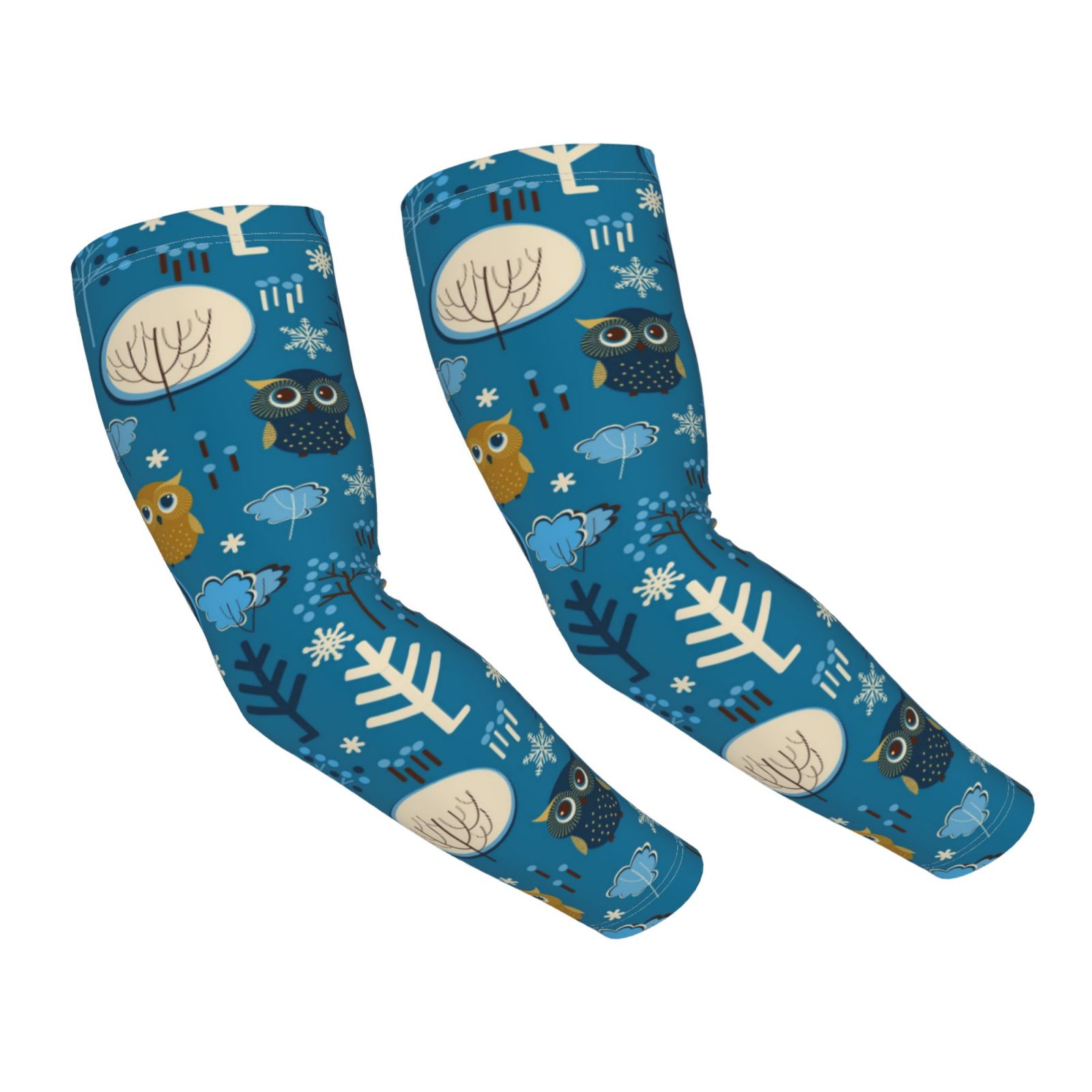 Gaeub Cute Colorful Owls And Trees Cooling Sleeves for Women, Arm ...