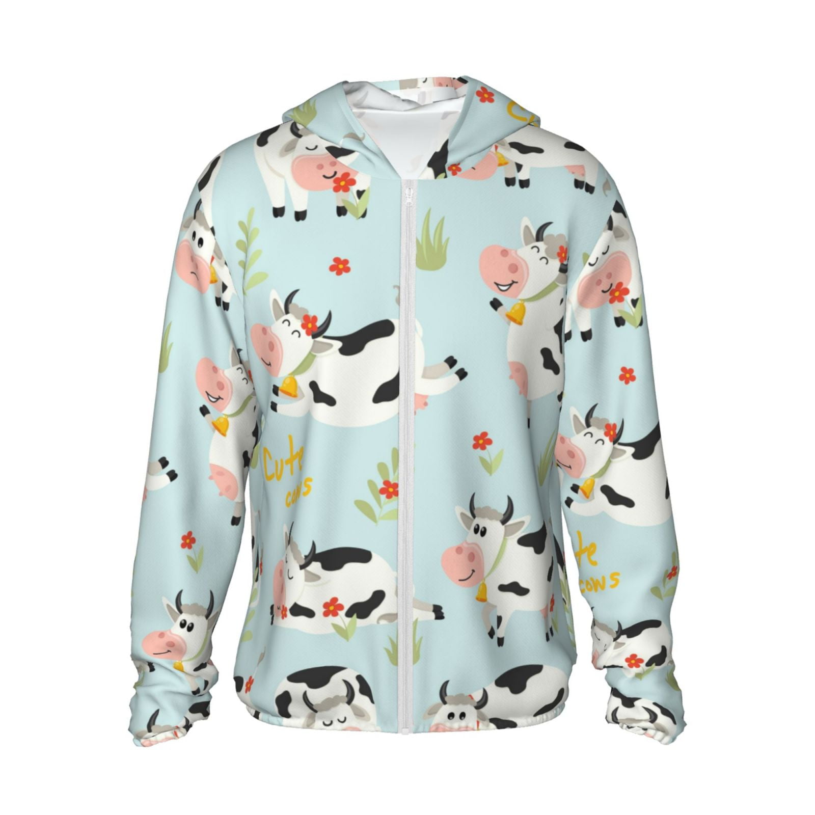 Gaeub Cute Cows Men's and Women's UPF 50+ Long-Sleeved Sun Protection ...