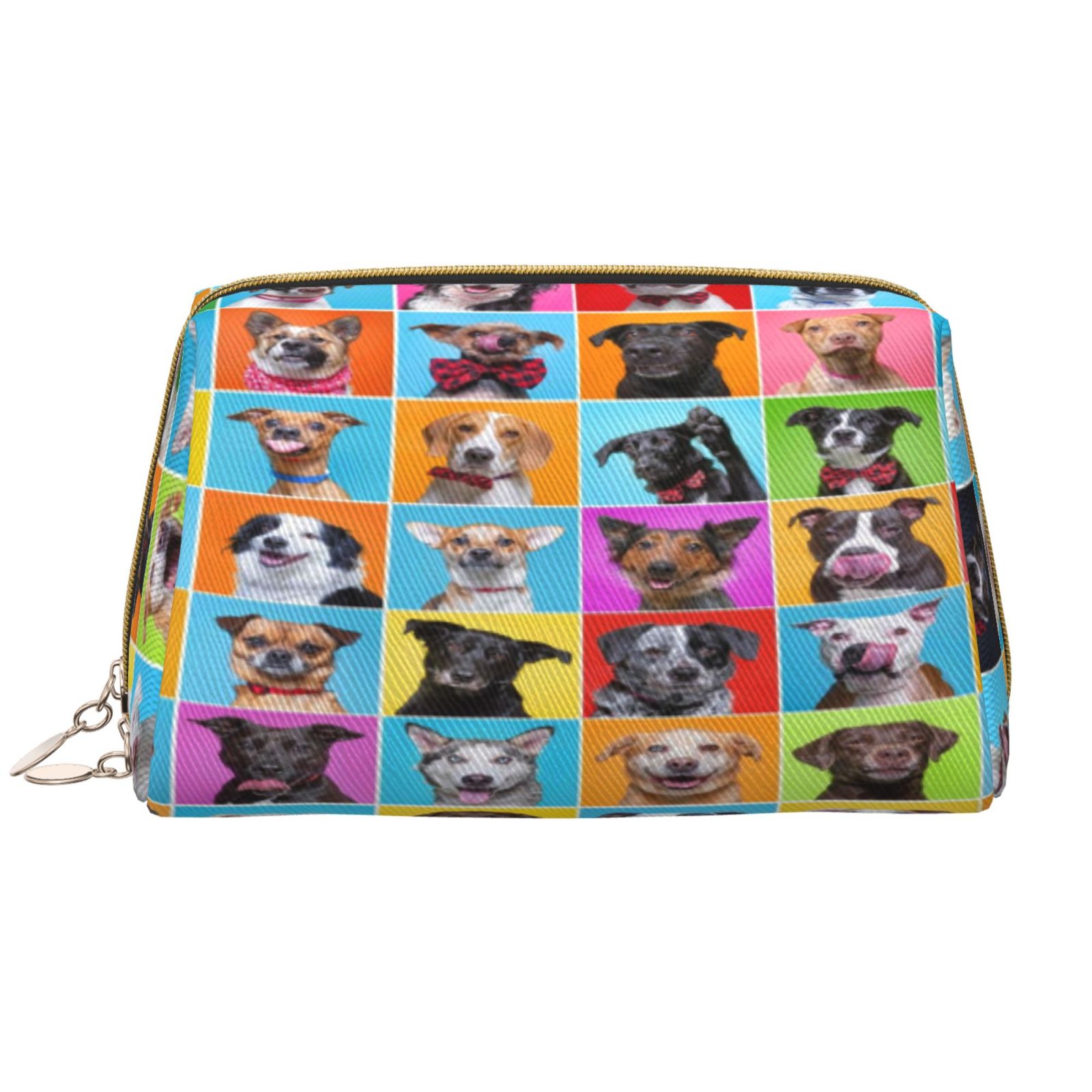 Gaeub Cute Dogs Collage Printed Travel Cosmetic Bag,Makeup Bag, Large ...