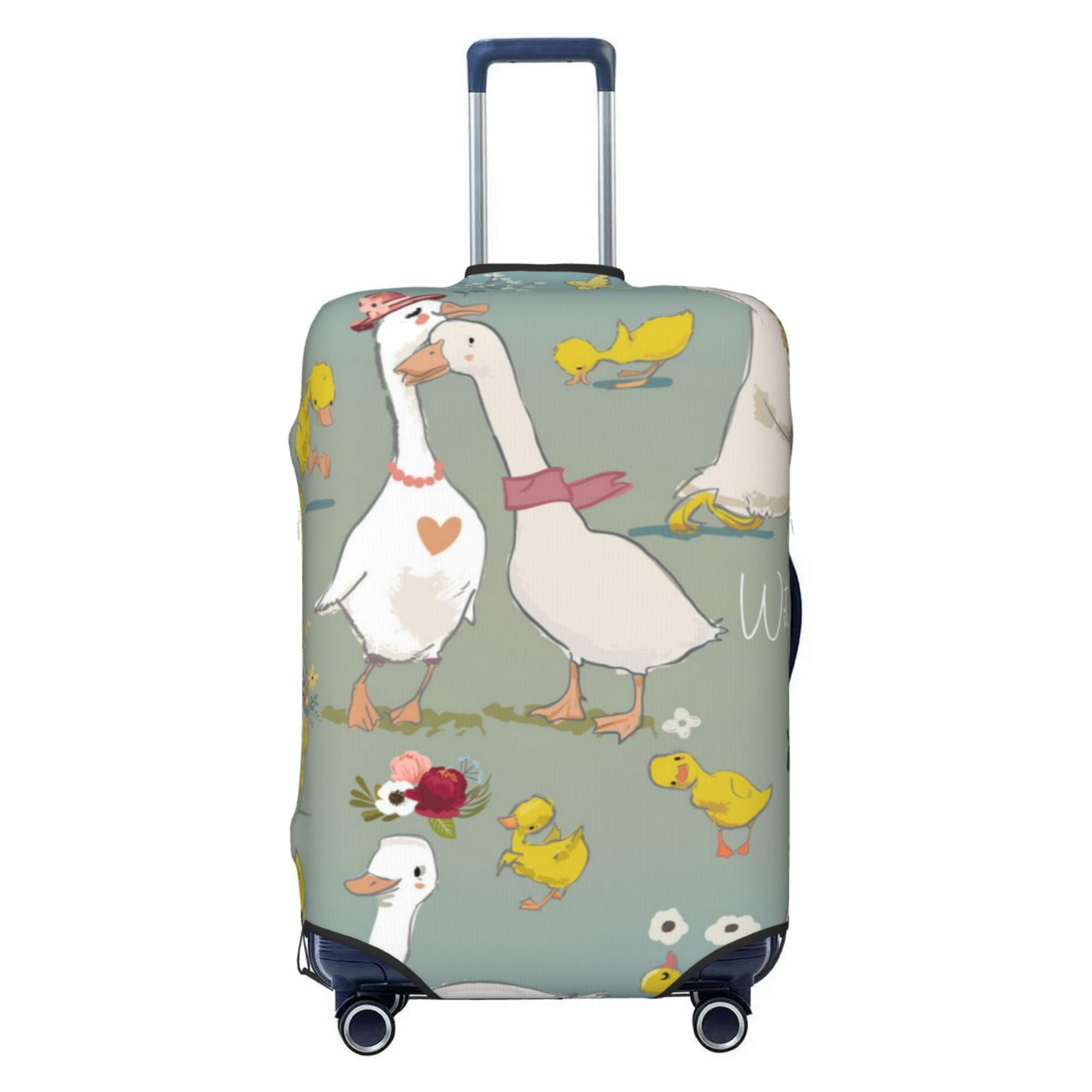 Gaeub Cute Farm Birds Elastic Luggage Cover with Concealed Zipper Dust ...