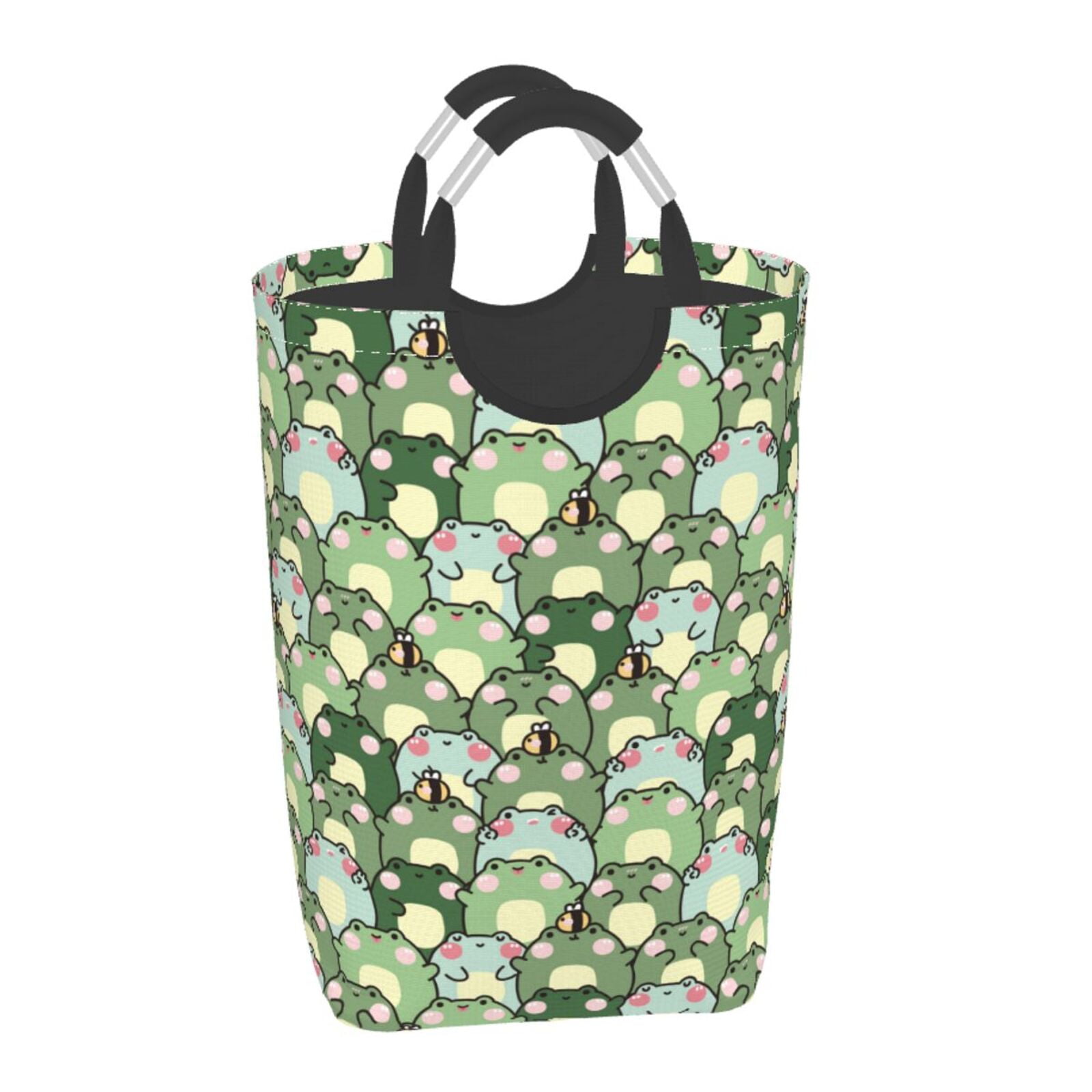 Gaeub Cute Frog Print 50L Large Laundry Hampers with Handles ...