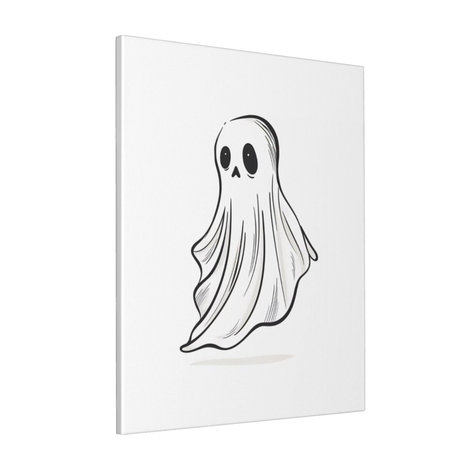 Gaeub Cute Ghost Simple Drawing Print Modern Canvas Wall Art Prints ...