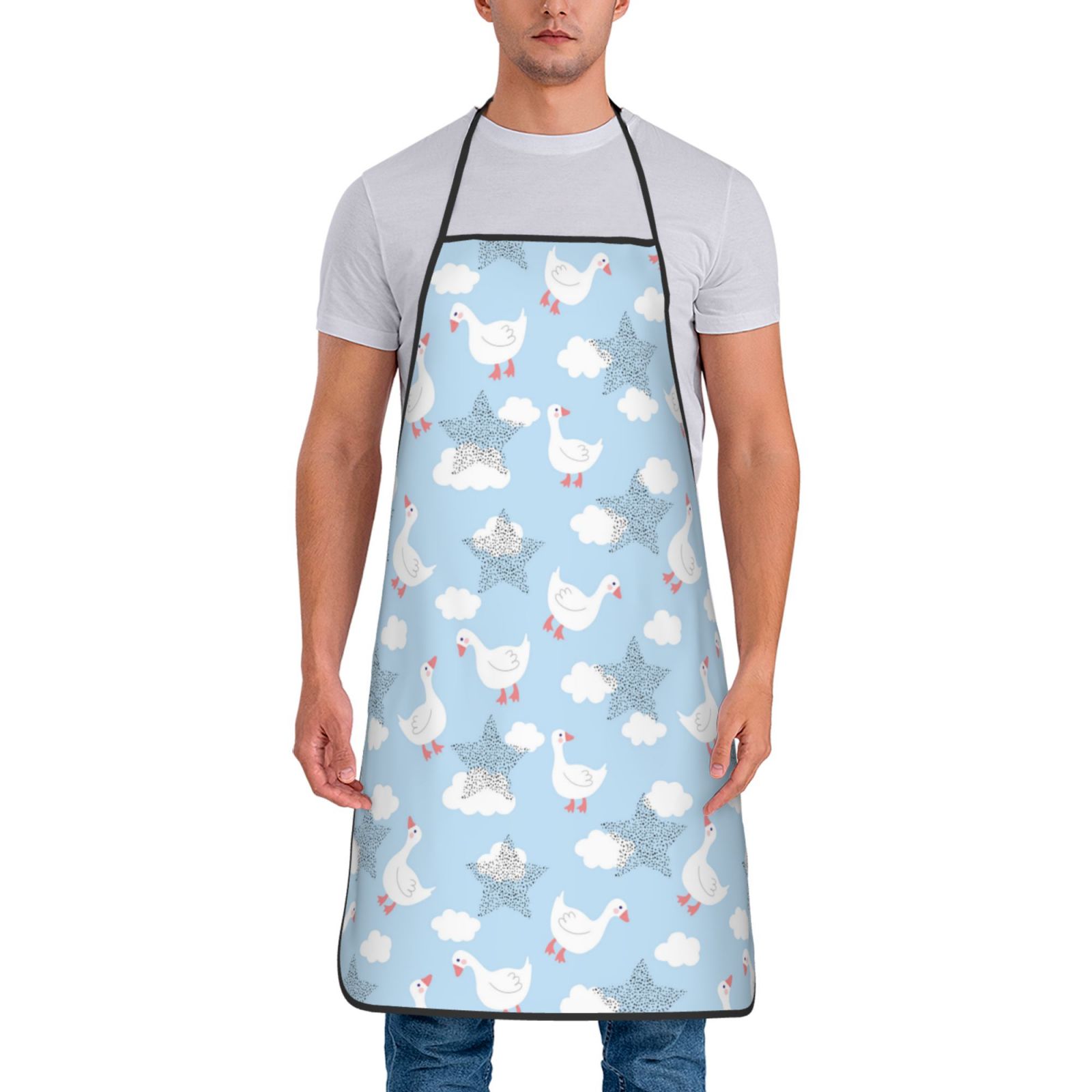 Gaeub Cute Goose On A Blue Sky Print Apron for Men and Women,Waterproof ...