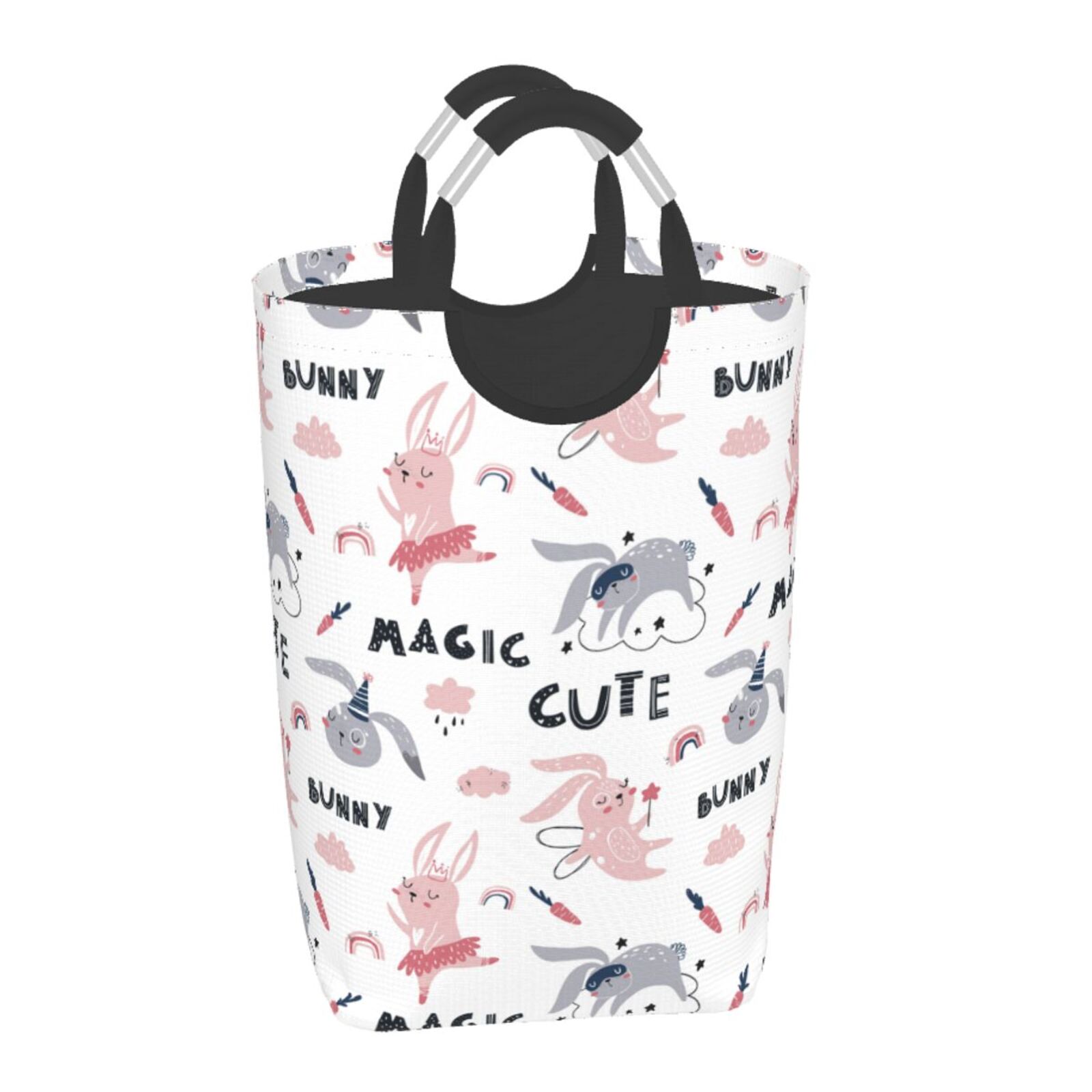 Gaeub Cute Magic Bunny Print 50L Large Laundry Hampers with Handles ...