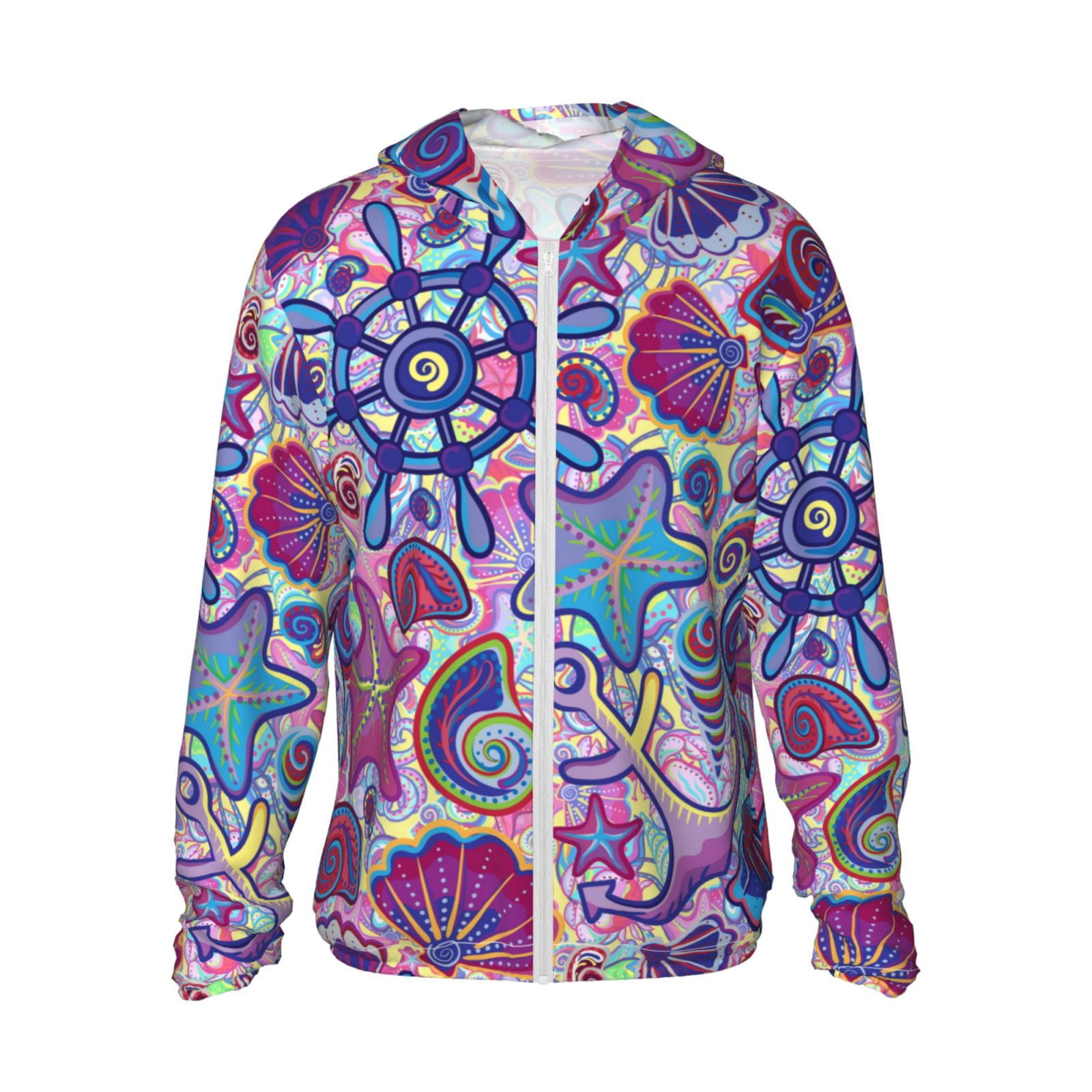 Gaeub Cute Nautical Men's and Women's UPF 50+ Long-Sleeved Sun ...