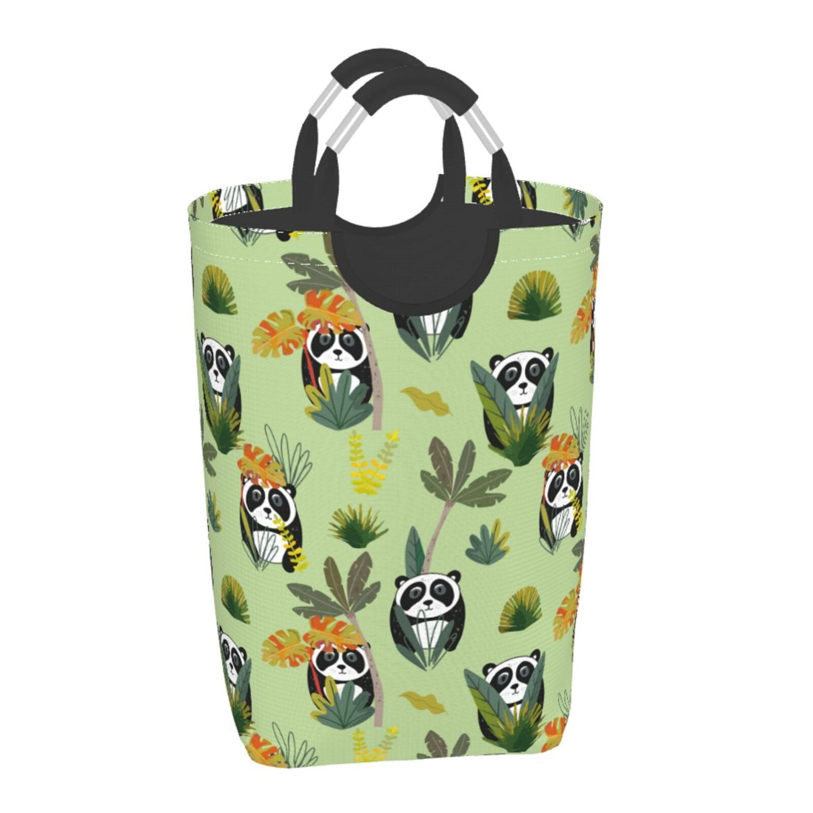 Gaeub Cute Panda Bear In Greenery Forest Print 50L Large Laundry ...