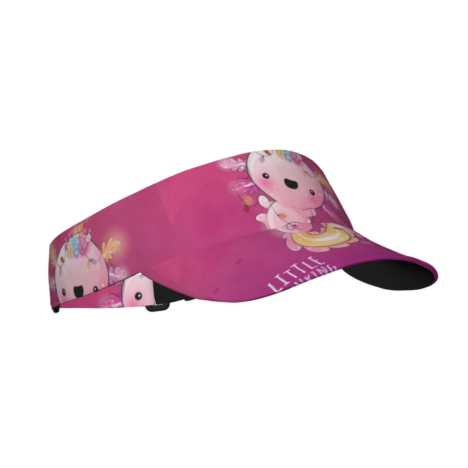 Gaeub Cute Pink Axolotl A Printed Sport Sun Visor Hats ,Adjustable ...