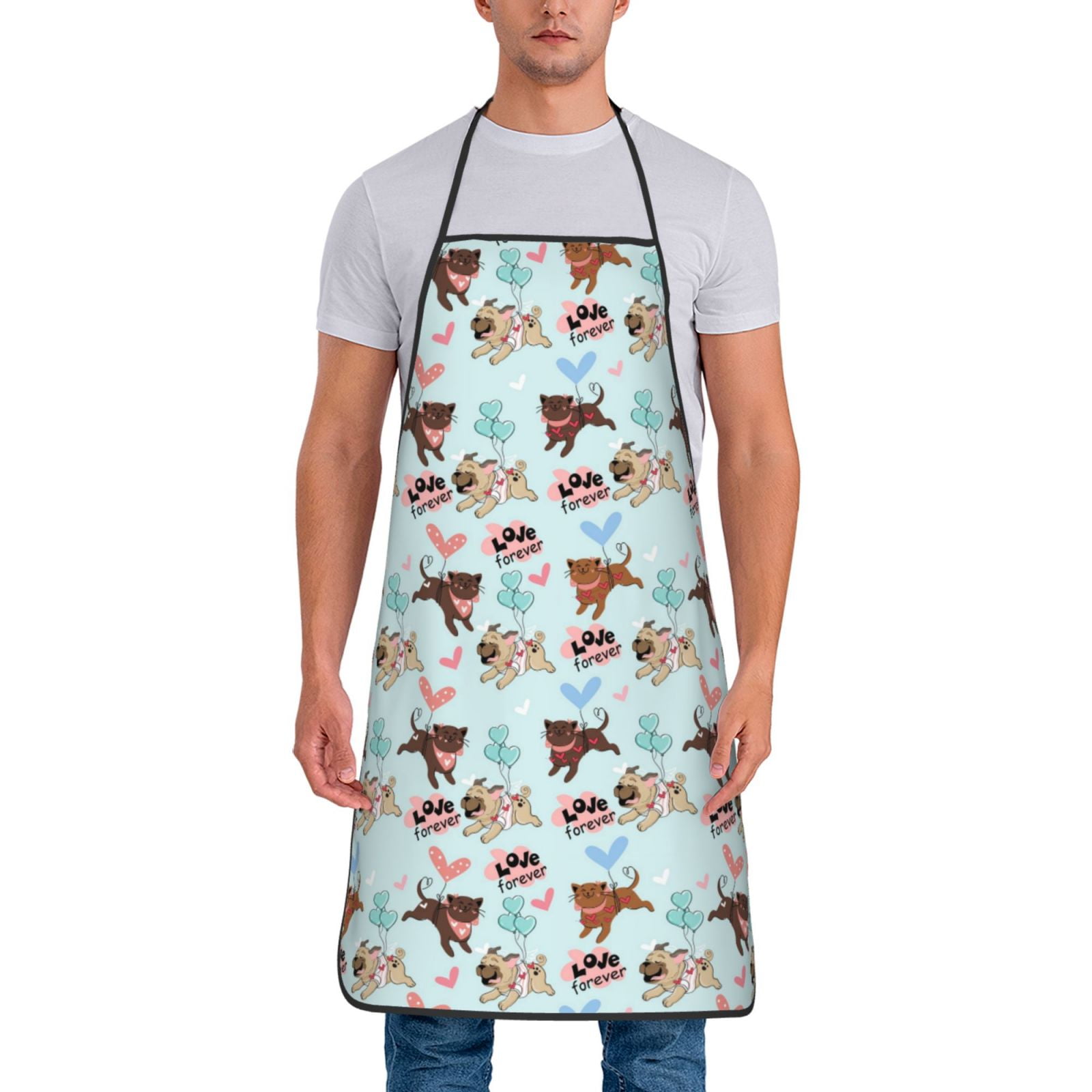 Gaeub Cute Pug Dogs Print Apron for Men and Women,Waterproof Apron for ...