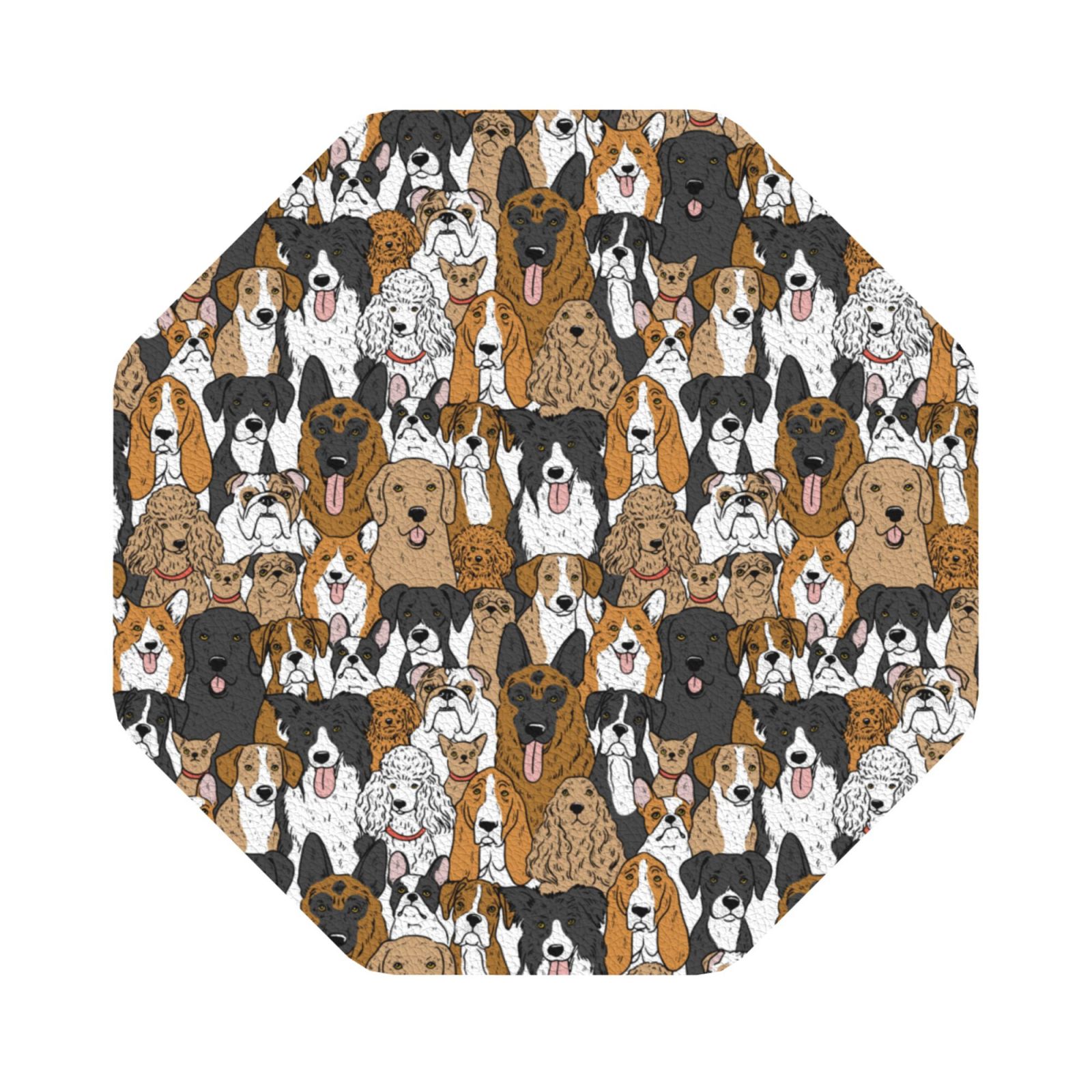 Gaeub Cute Puppy Print 6 Pcs Leather Coasters for Drinks ,Drink ...